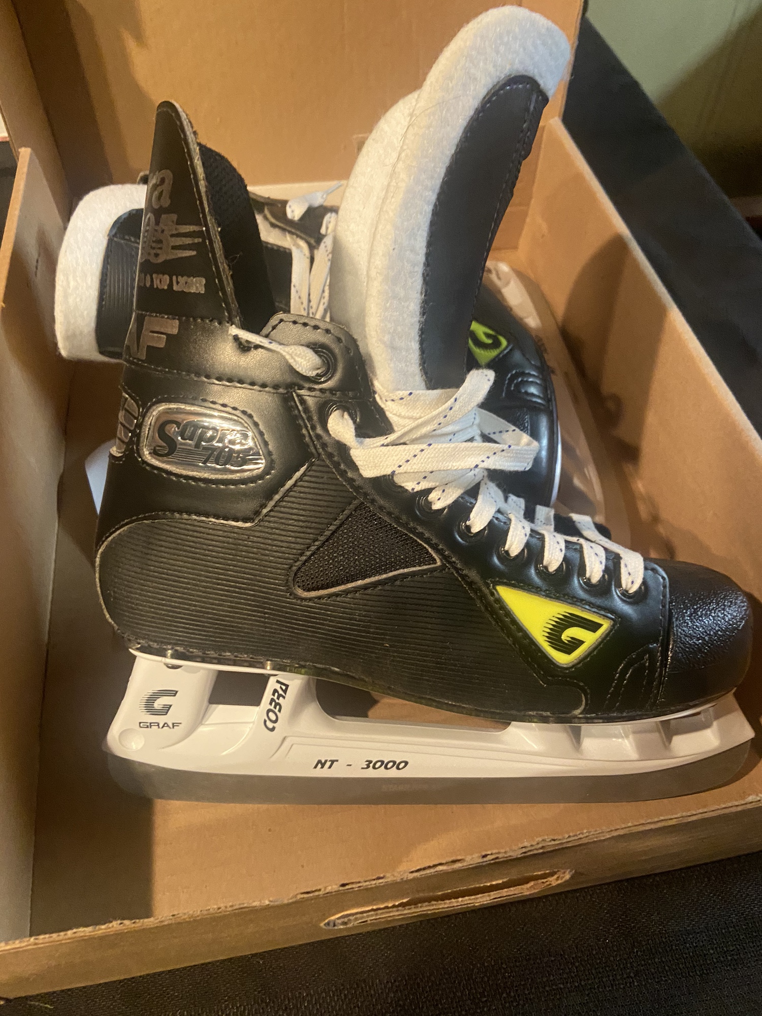 *RARE* NIB* Senior Graf Wide Width 7.5 Supra 705 Hockey Skates ...