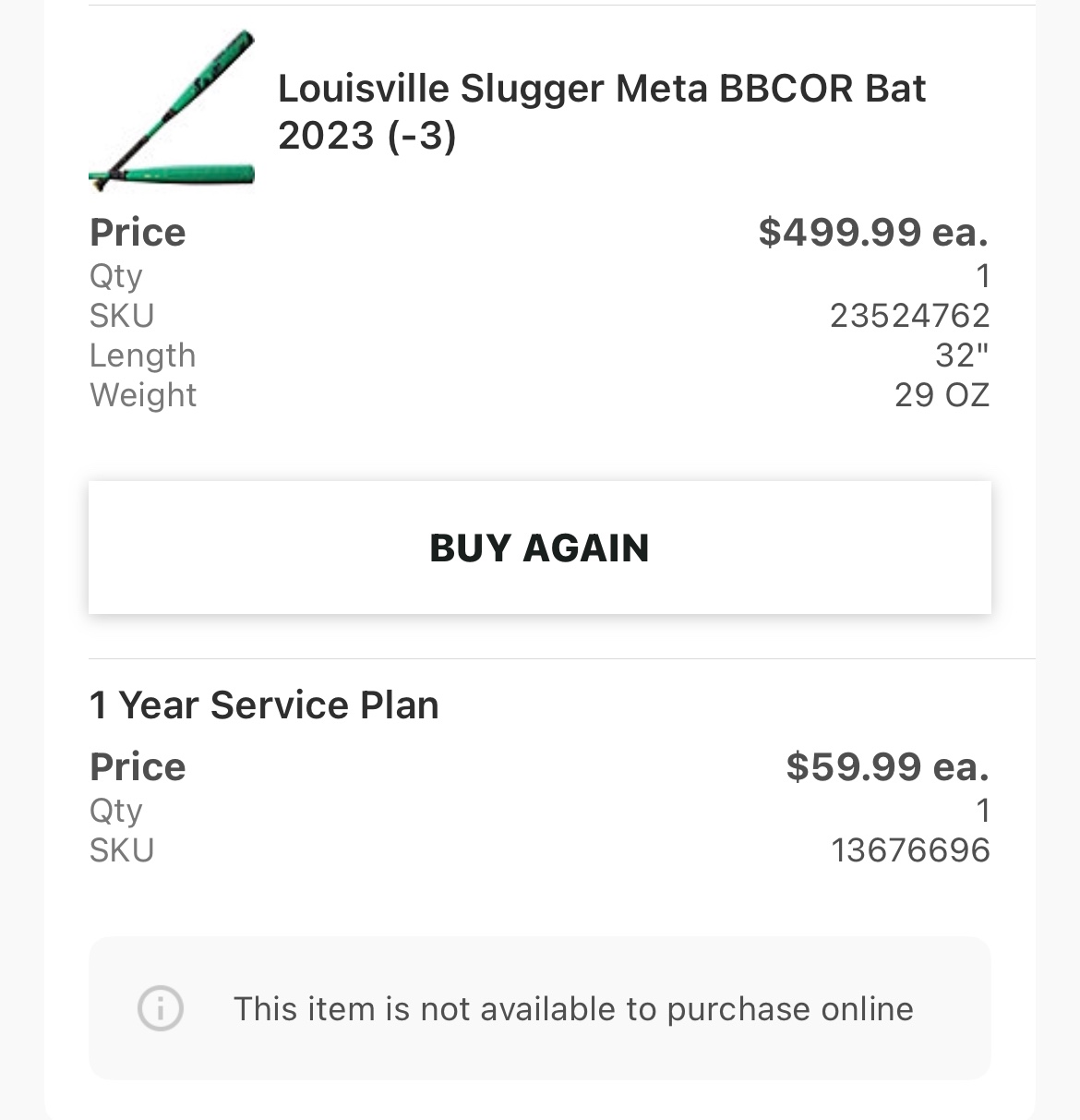Meta BBCOR 2023 (-3) WITH WARRANTY | SidelineSwap