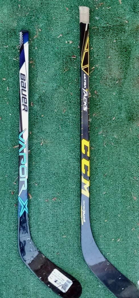 (2) LEFTY Composite Knee Hockey Mini Sticks / Bauer Vapor and CCM Ultra ...