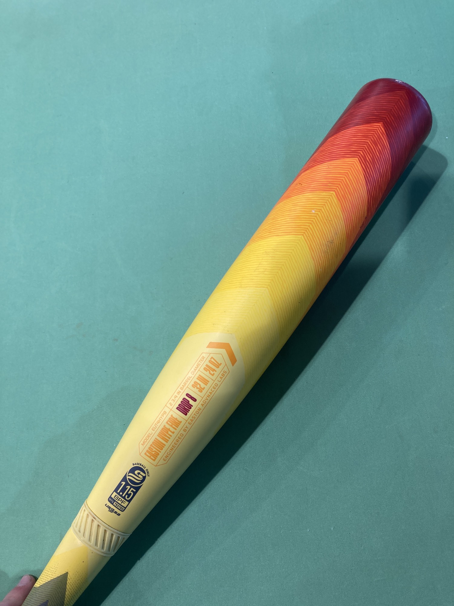 Used Kid Pitch (9YO-13YO) USSSA Certified 2024 Easton Hype Fire Composite Bat (-8) 24 oz 32 ...