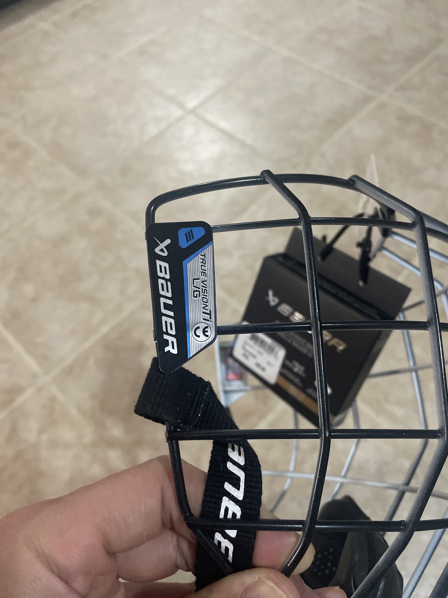 Large Bauer True Vision Titanium III Oreo Cage New | SidelineSwap