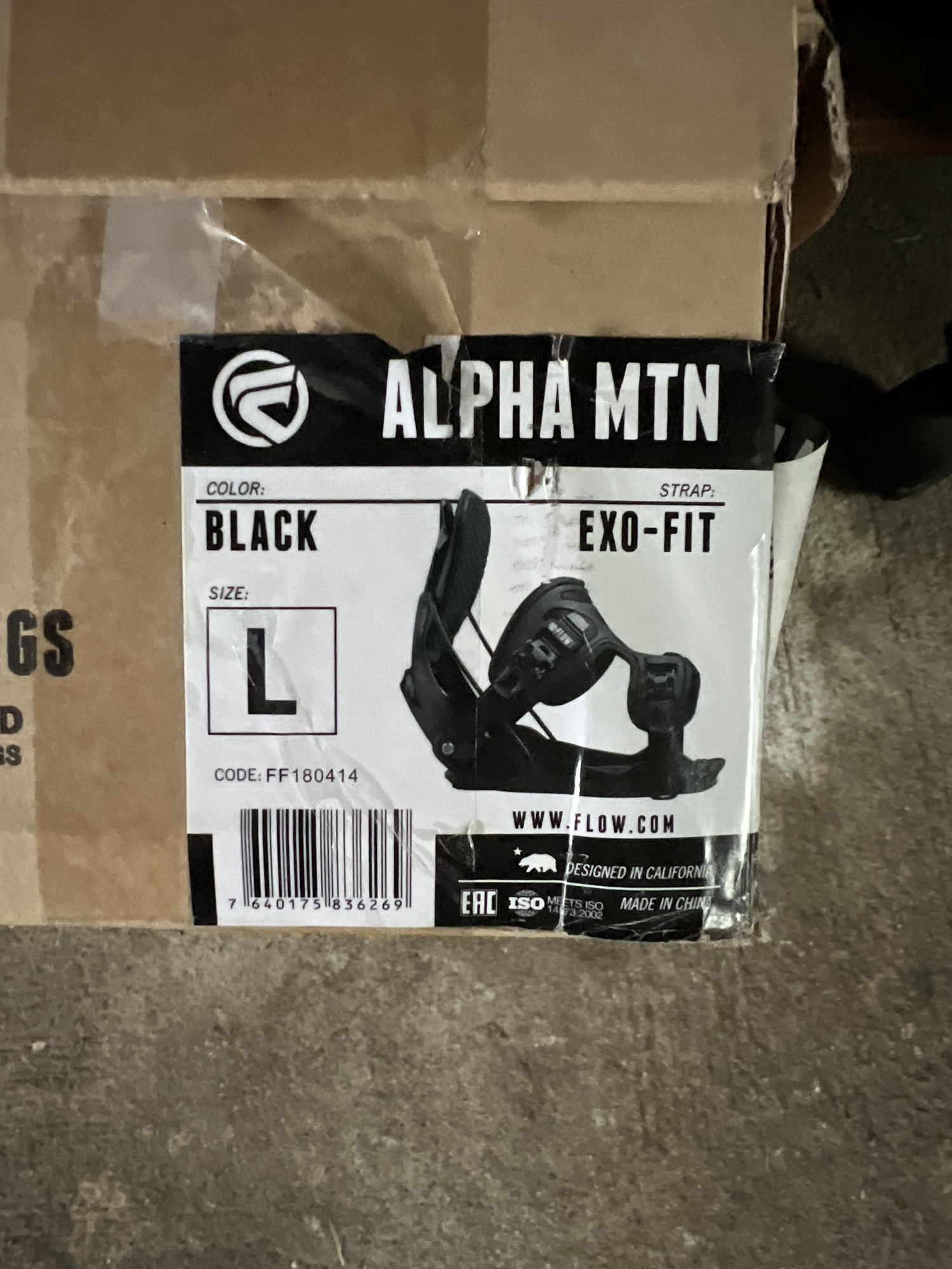 Men's Large Flow All Mountain Alpha Snowboard Bindings | SidelineSwap