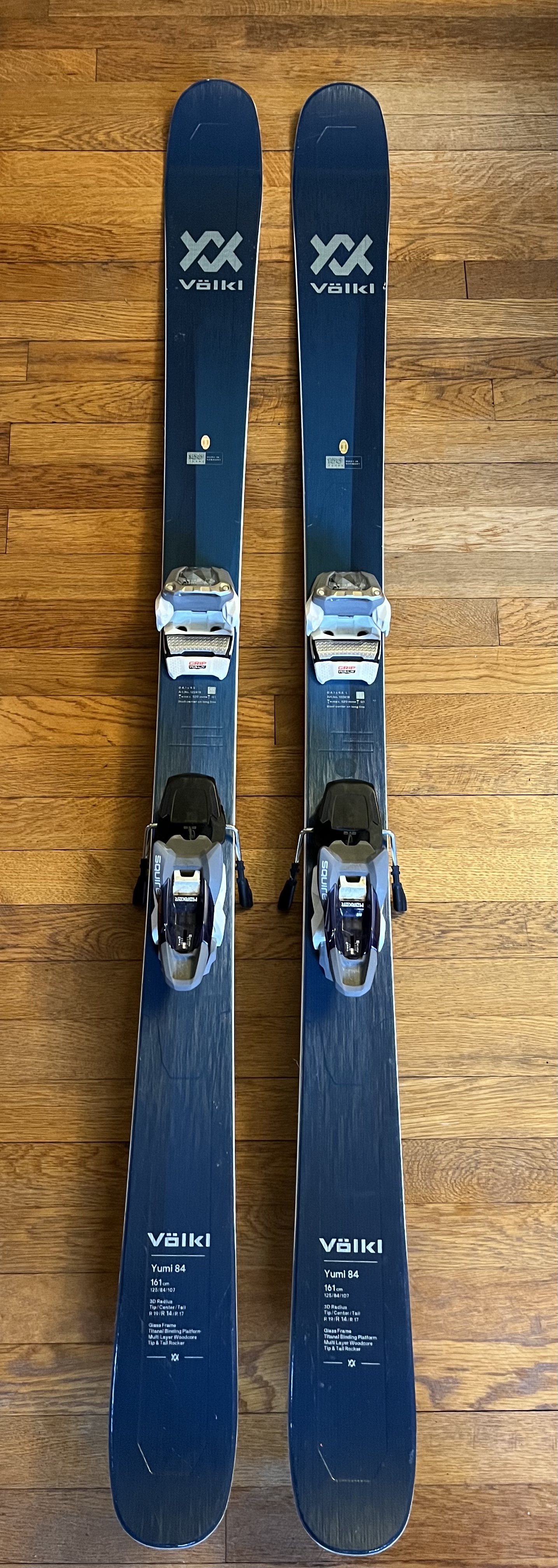 Like New Women's 2023 Volkl Yumi 84 161cm Skis with Marker Squire 11 Bindings | SidelineSwap