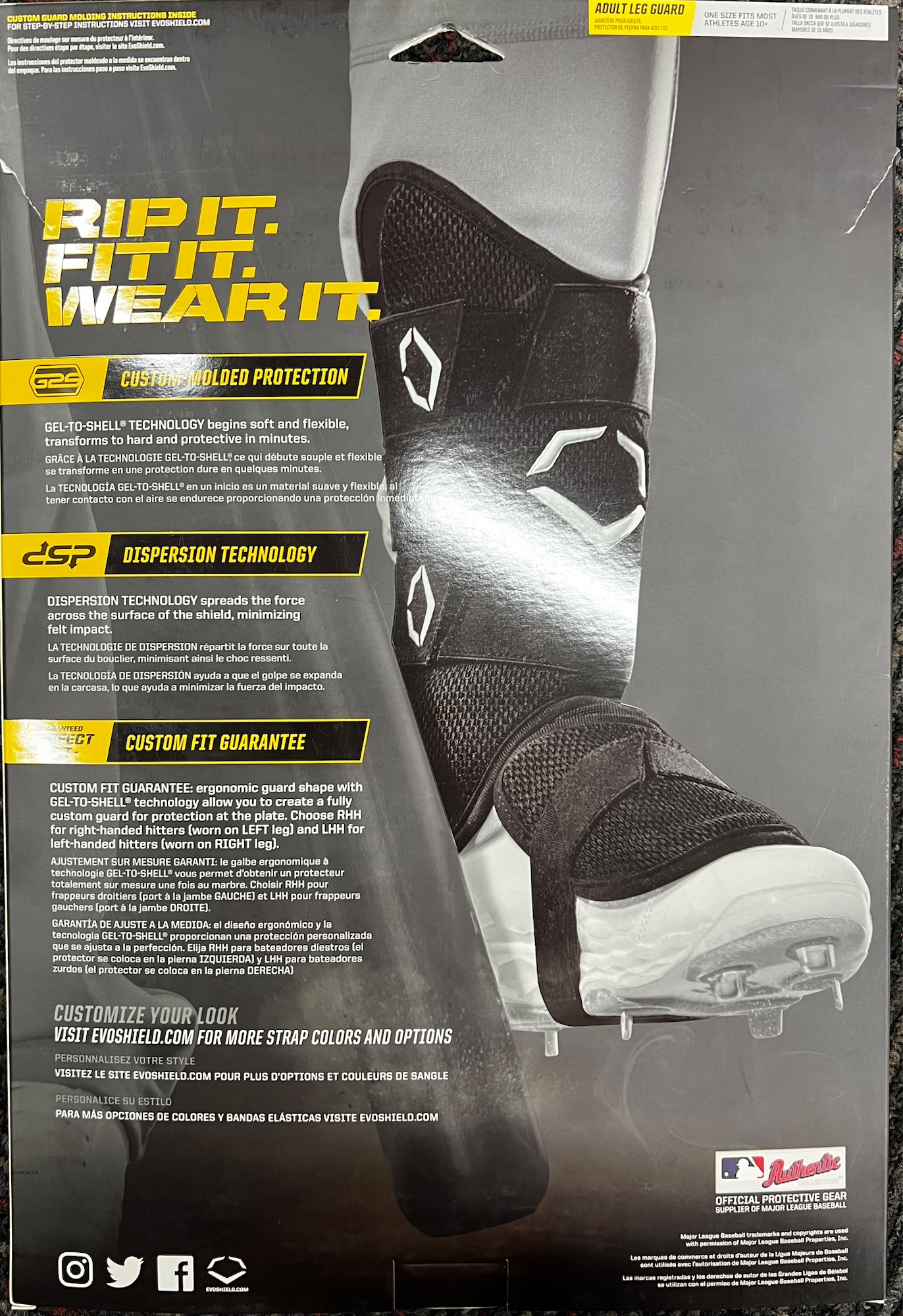 New Senior EvoShield PRO-SRZ Custom Molded Leg Guard | SidelineSwap