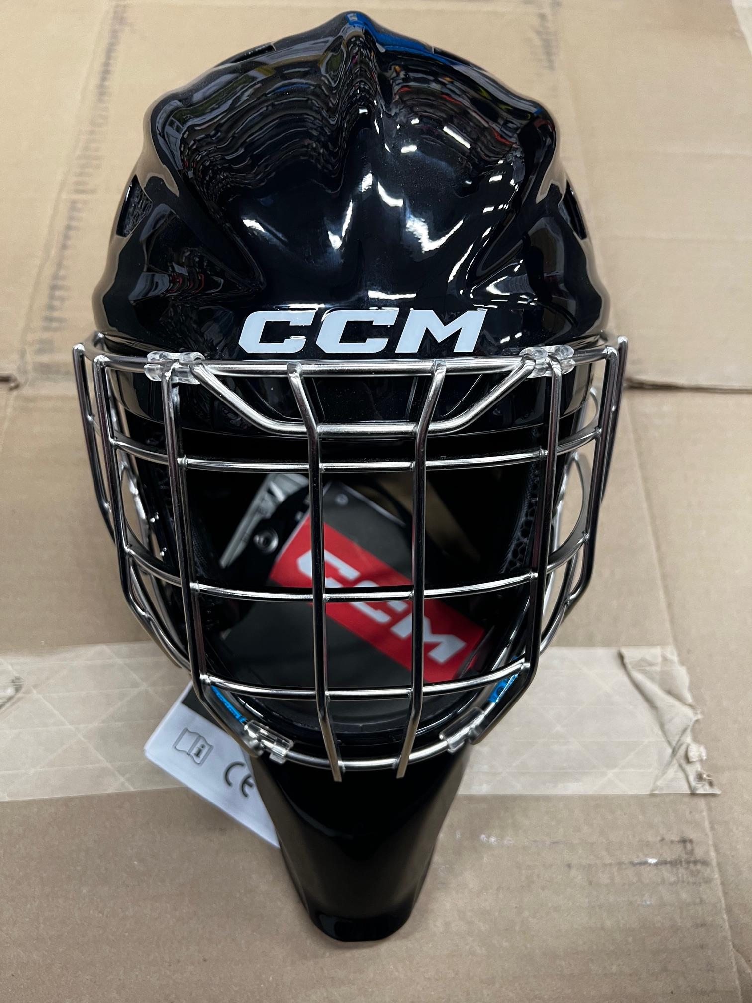 New CCM XF PRO Senior Medium Goalie Mask - Black | SidelineSwap