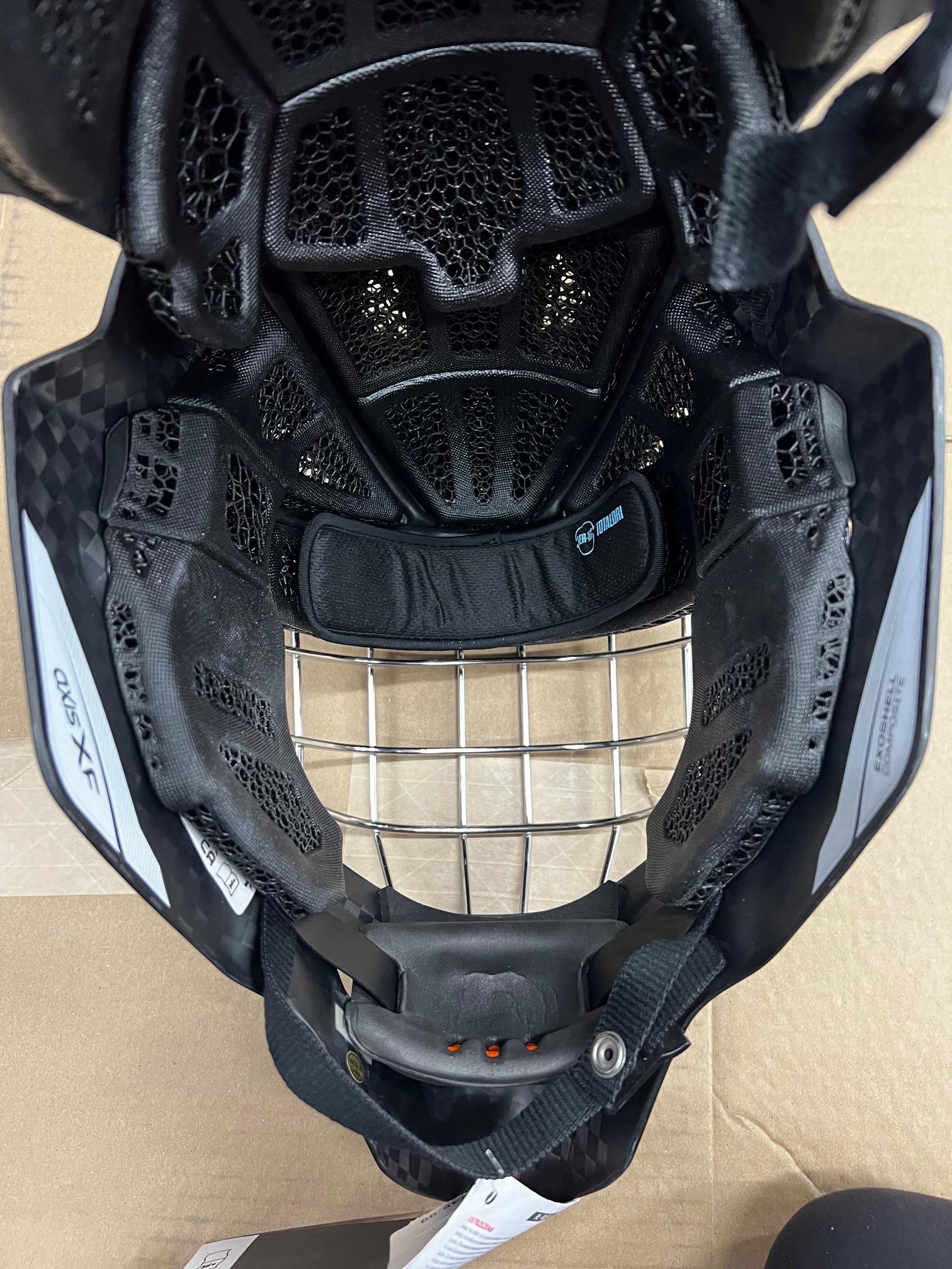 New CCM XF PRO Senior Medium Goalie Mask - Black | SidelineSwap