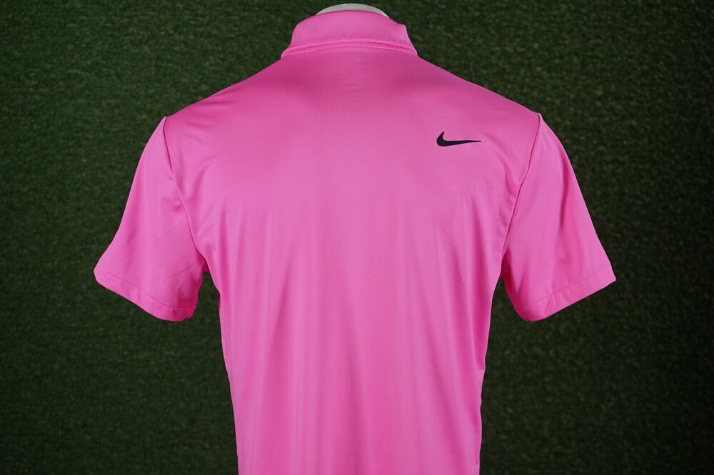 MEN’S MEDIUM NIKE DRI-FIT TOUR SOLID PINK GOLF POLO, VGC ~ L@@K ...