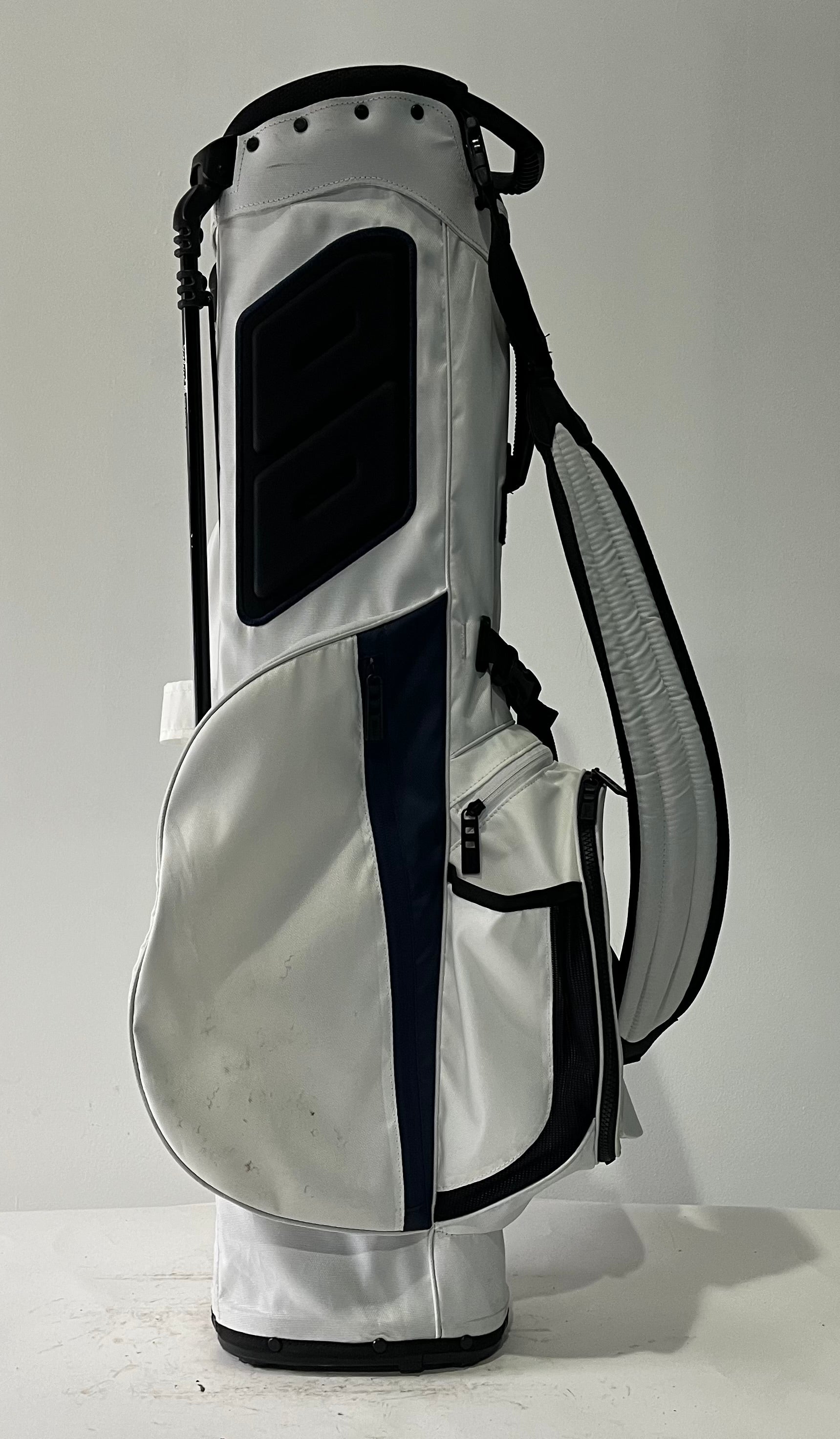 Titleist Players 4 Stand Bag White Black 4-Way Divide Single Strap Golf ...