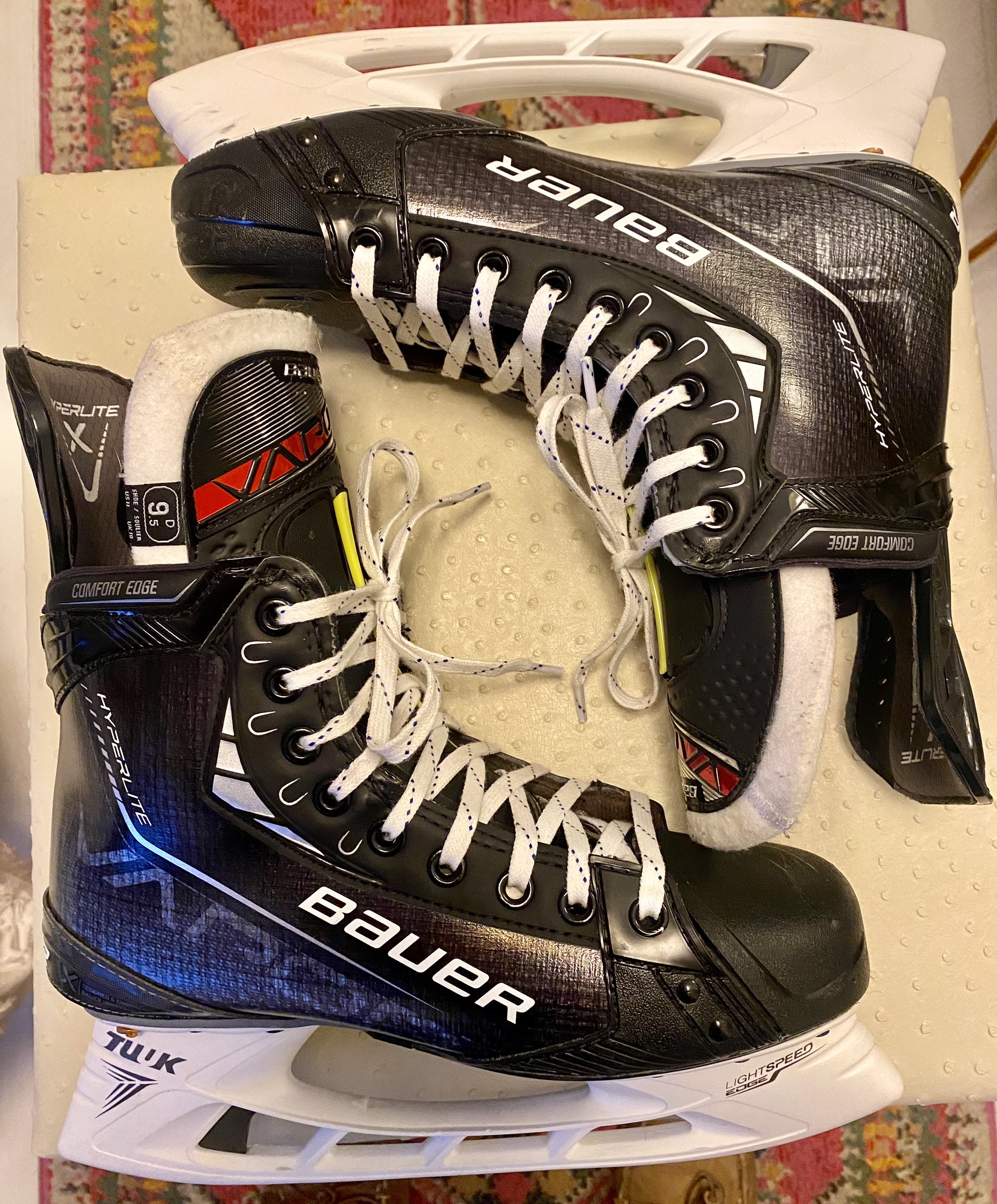 Pro Stock Custom Bauer Hyperlite Extra Stiff Skates ~8D Fit 2 Tuuk 280 ...