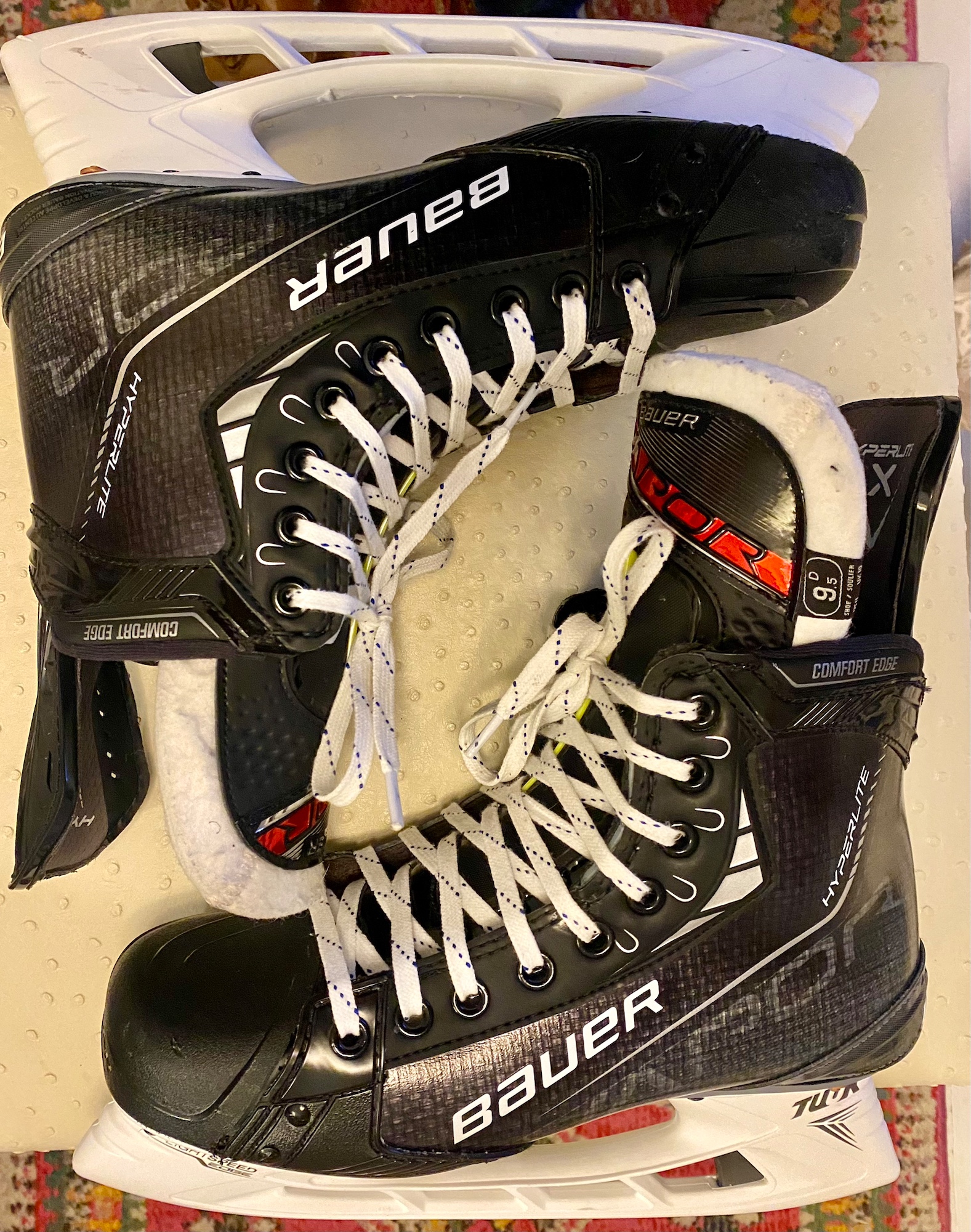 Pro Stock Custom Bauer Hyperlite Extra Stiff Skates ~8D Fit 2 Tuuk 280 ...