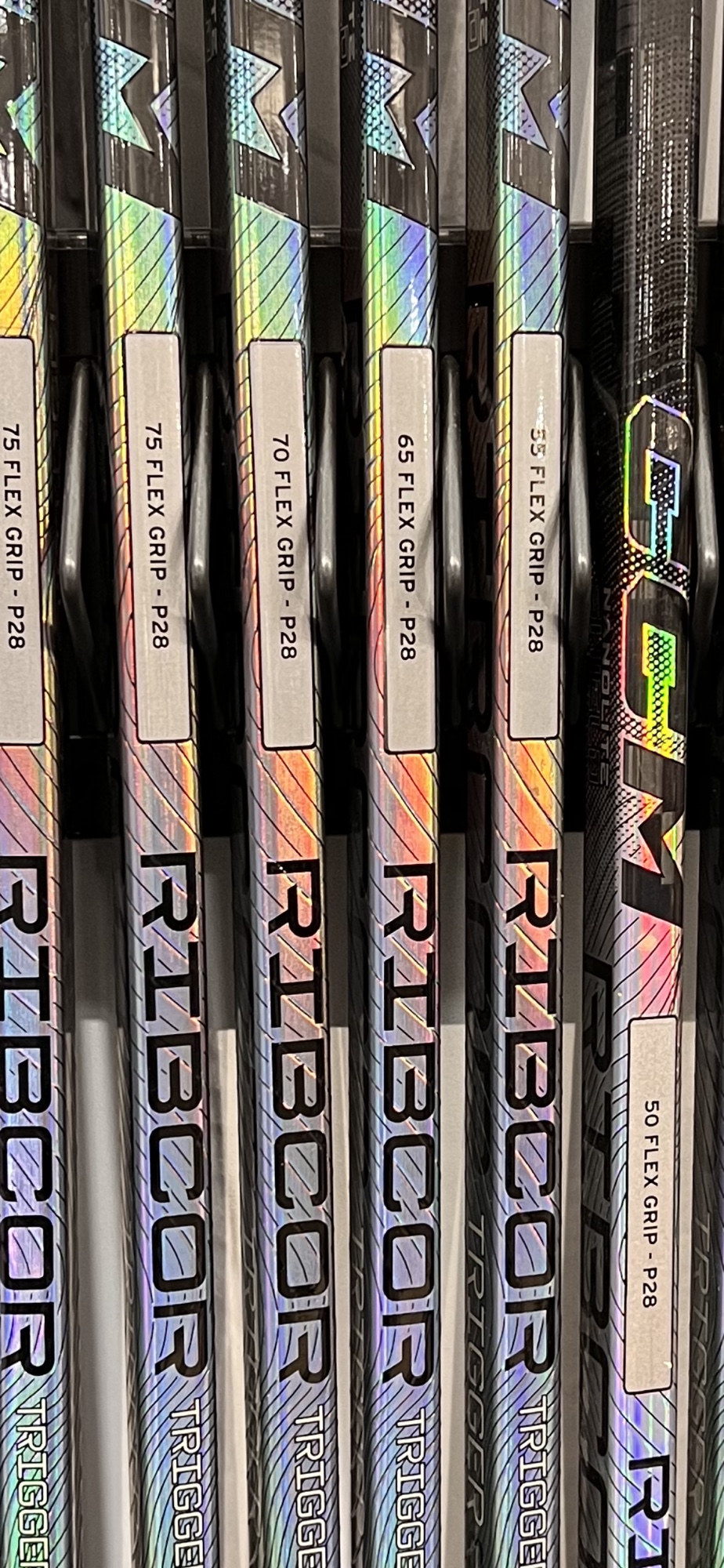 Limited edition ccm trigger 8 pro chrome stick 75 Flex P28 R | SidelineSwap