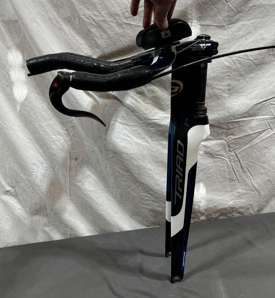 2012 Blue Aerus Triad SL Carbon Fork TRI B Wing Bar Profile ABS Carbon Levers ++ | SidelineSwap