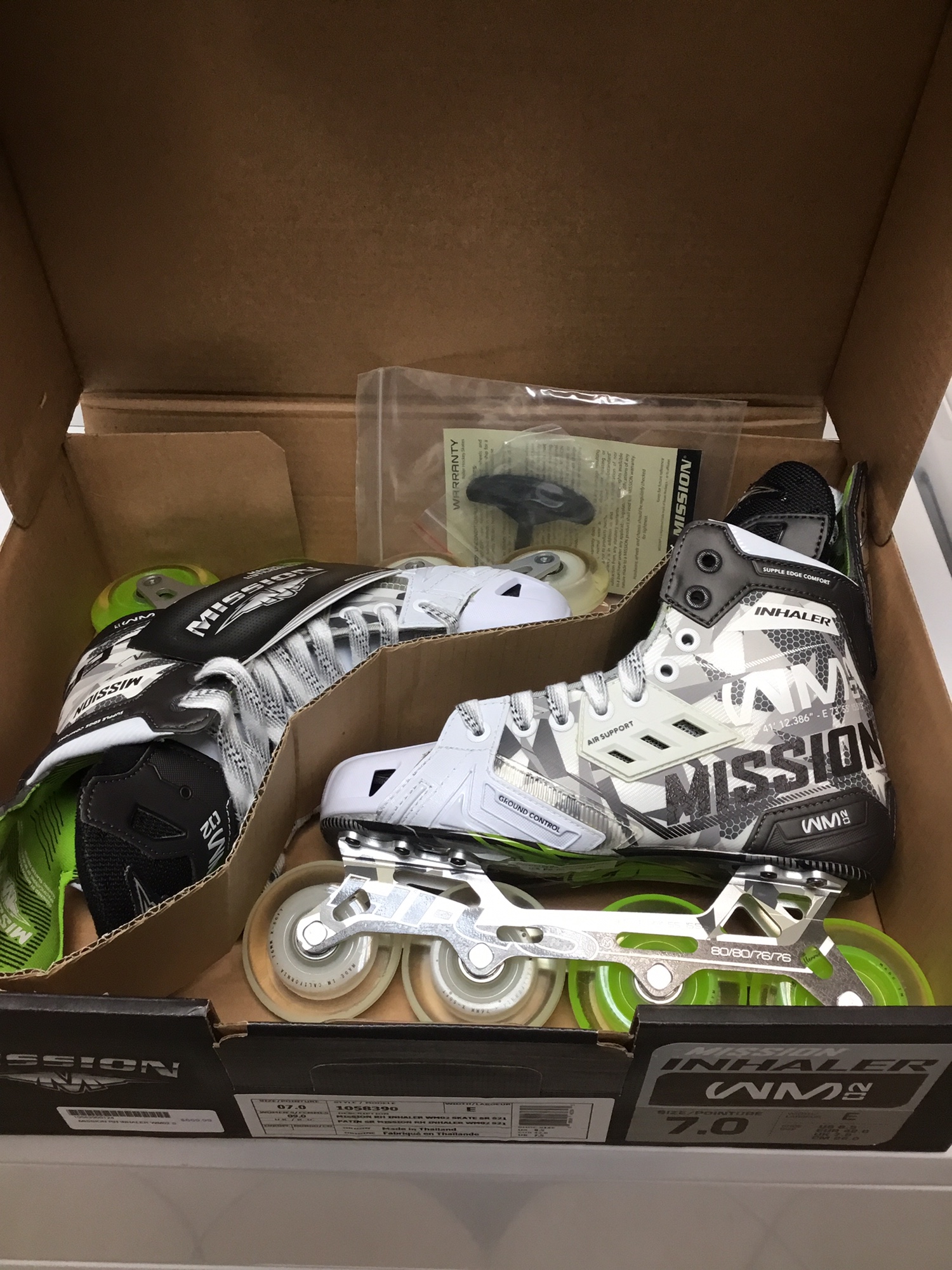 Mission Inhaler WM02 Sr Size 7 E In Line Hockey Skate | SidelineSwap