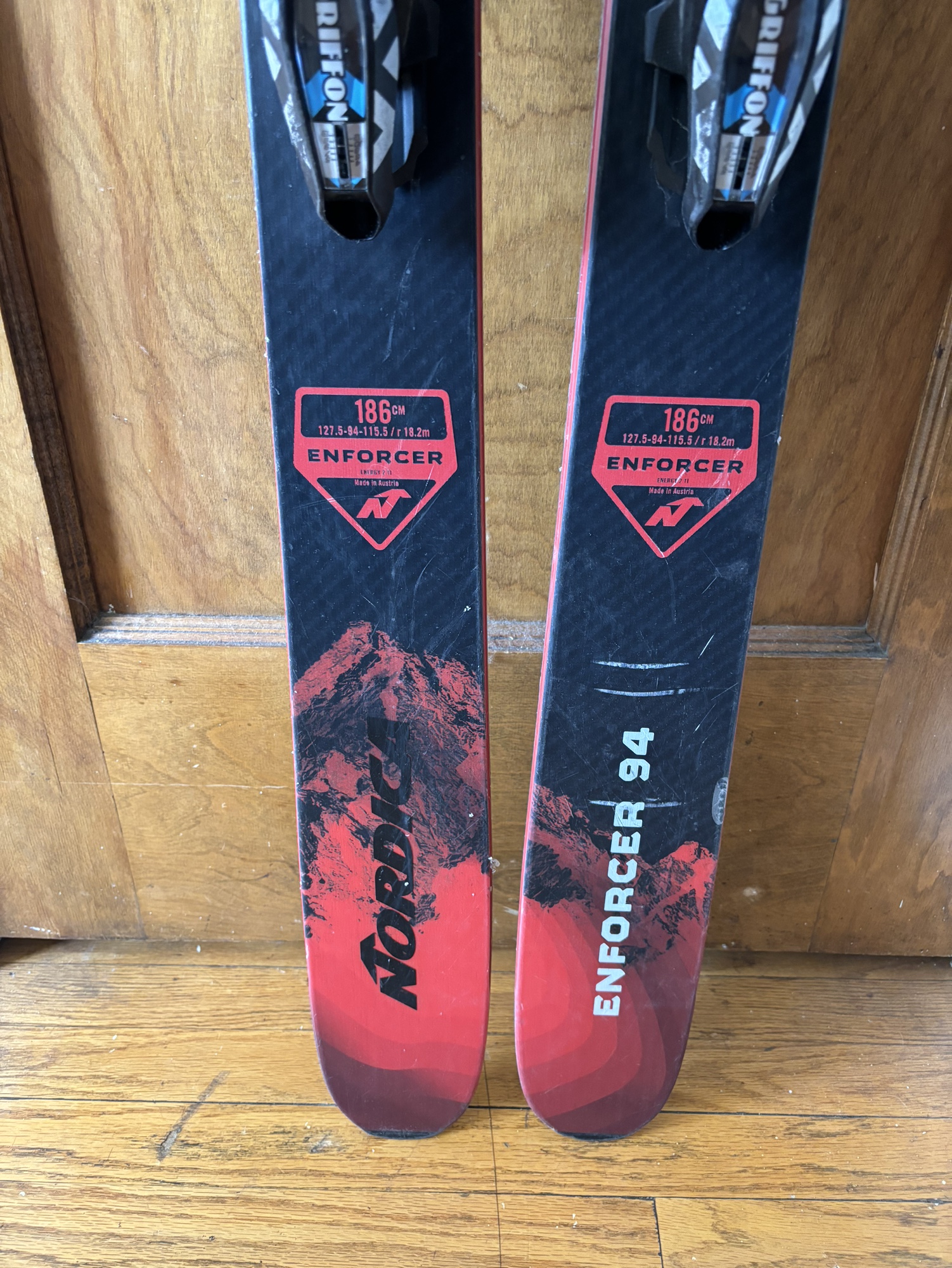 Nordica Enforcer 94 186cm with Marker Griffon Sole ID Bindings | SidelineSwap