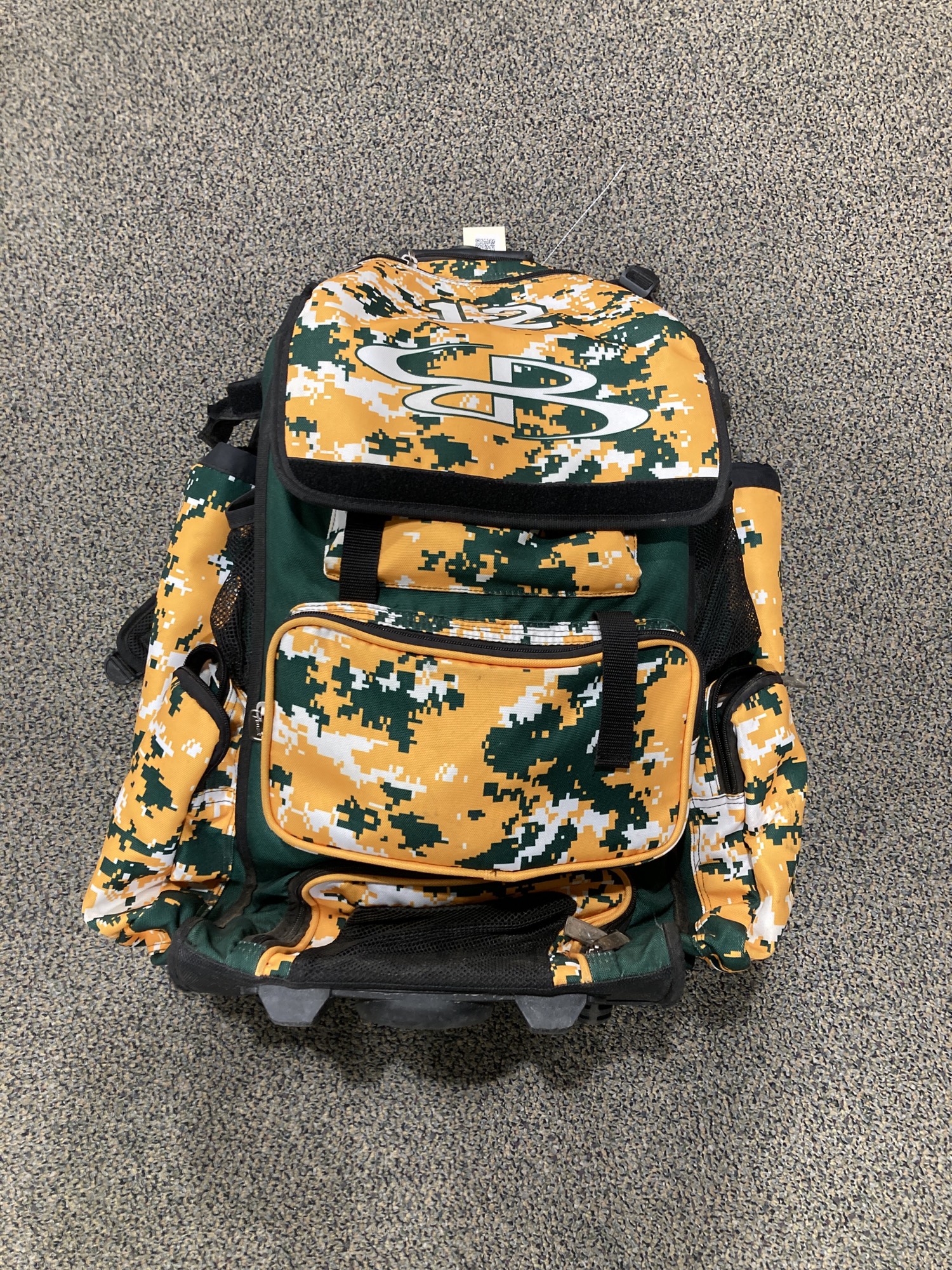 Used Wheeled Yellow & Green DigiCam Boombah Bag | SidelineSwap