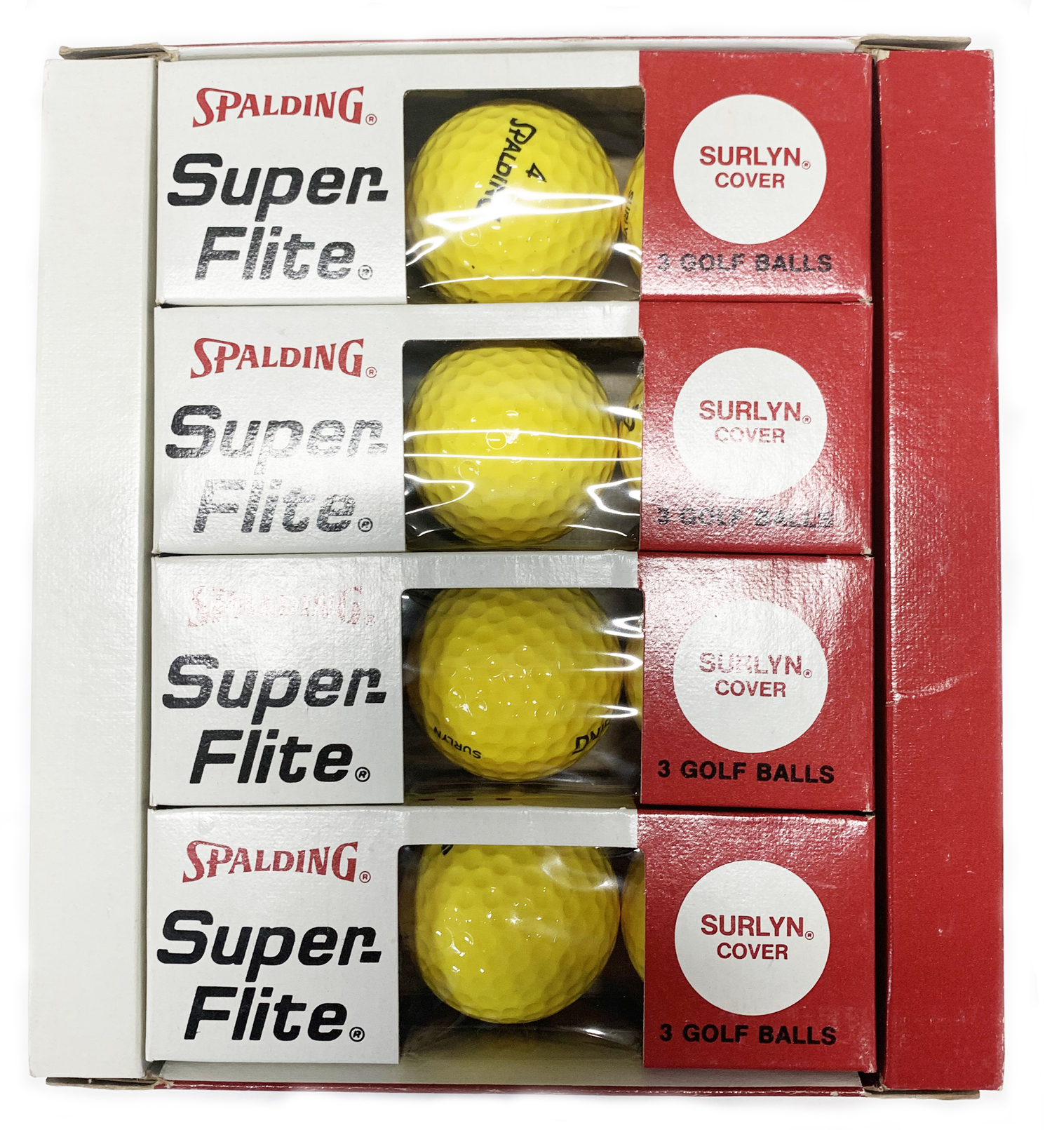 NEW Vintage Spalding Surlyn Cover Super-Flite 1 Dozen Golf Balls ...