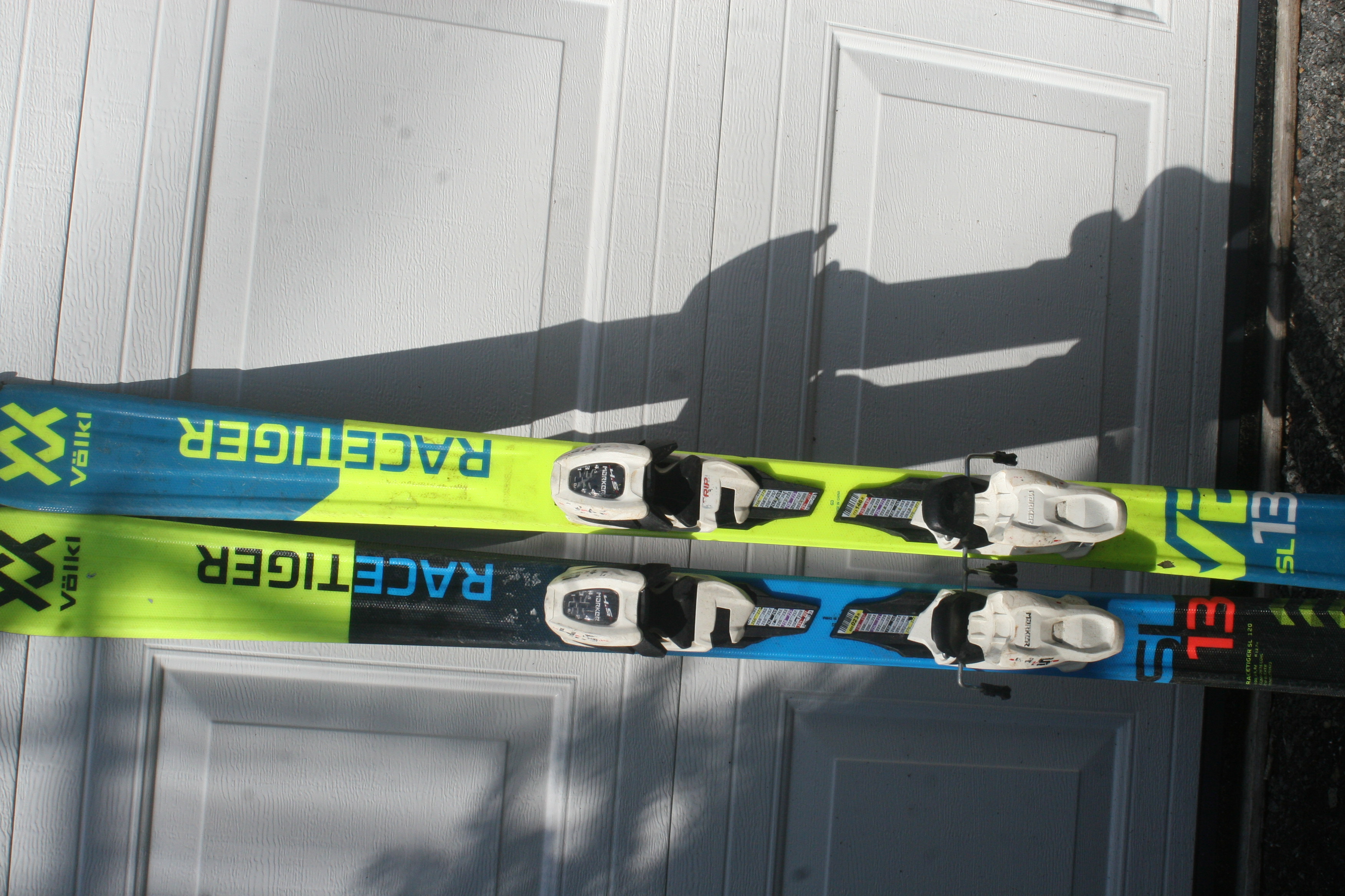 Used Volkl 120 cm Racing Racetiger SL Skis With Marker 4.5 Bindings ...