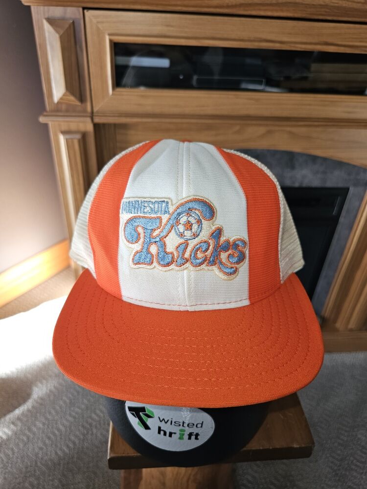 Vintage Rare Minnesota Kicks Pro Soccer Sports 1980s Lucky Stripe Hat ...