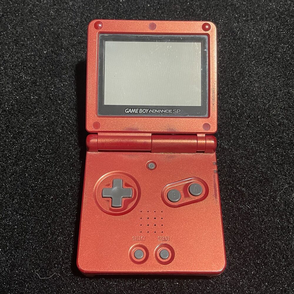 Nintendo Game Boy Advance SP Handheld System - Flame Red, Tested, *See ...
