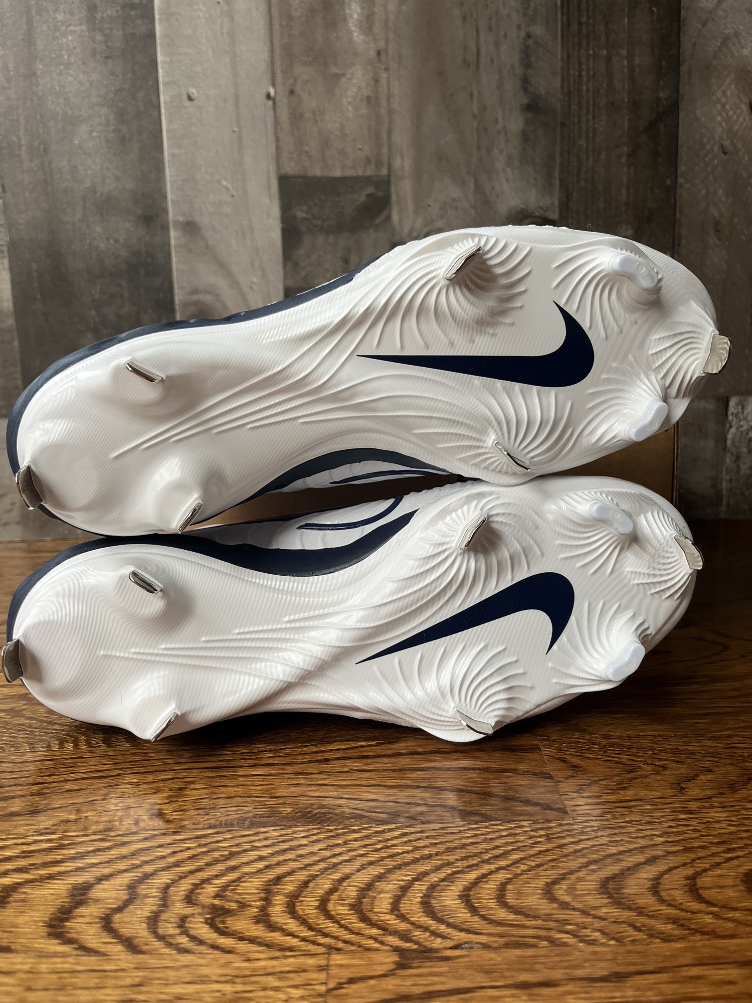 Nike Alpha Huarache NXT White Navy Metal Baseball Cleats Size 10.5 ...