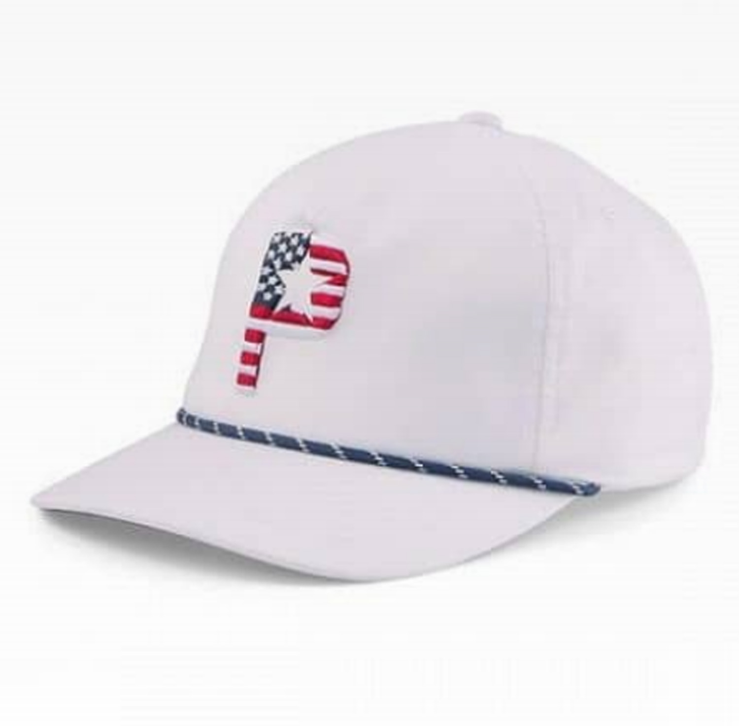 NEW Puma Pars & Stripes Rope White Glow Snapback Golf Hat/Cap ...