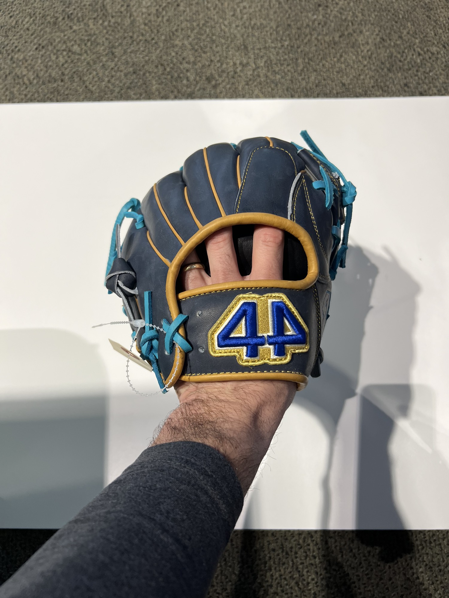 44 Pro Right Hand Throw Infield Baseball Glove 9.5" | SidelineSwap