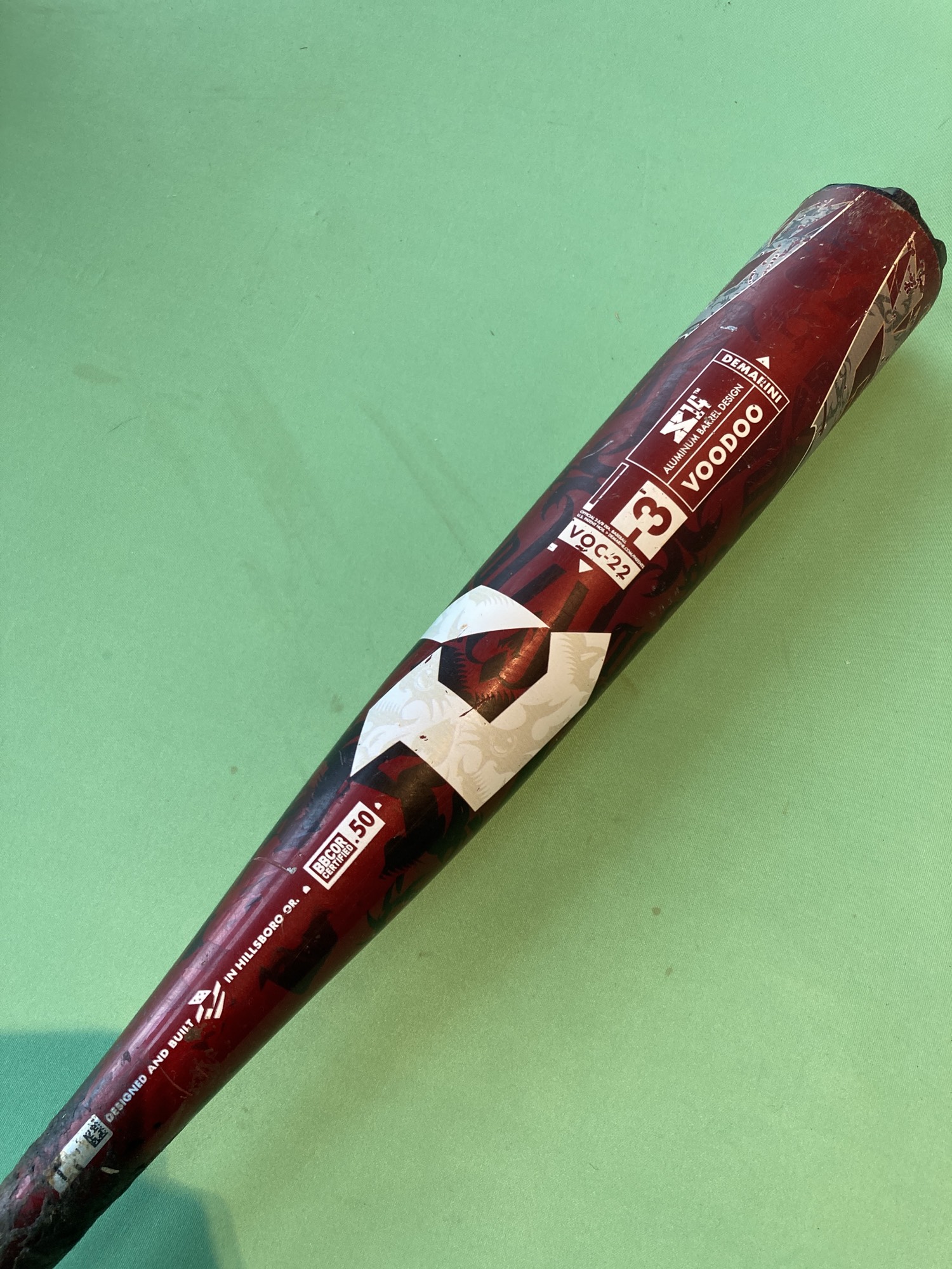 Used BBCOR Certified 2022 DeMarini Voodoo Alloy Bat (-3) 29 oz 32 ...