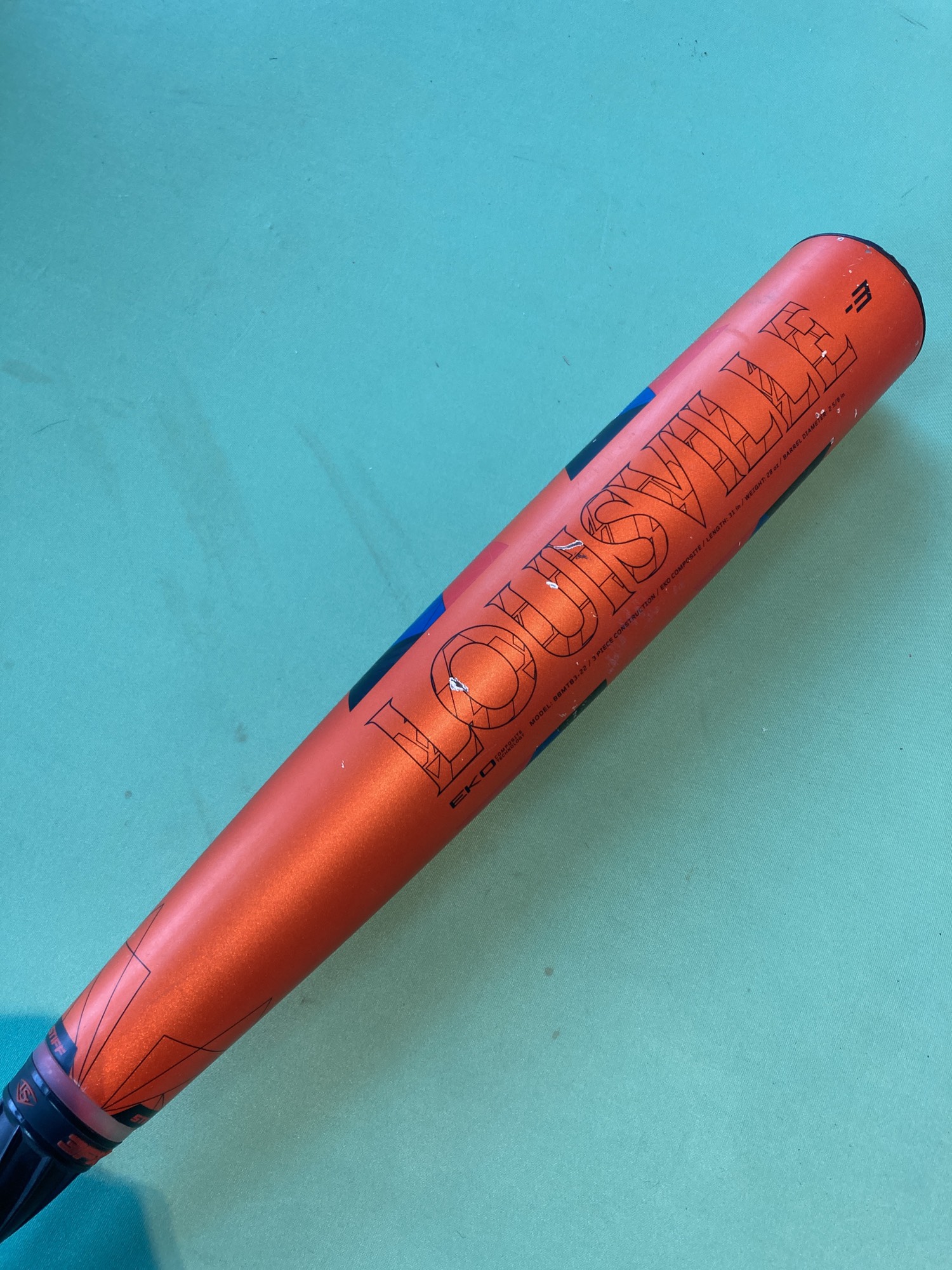 Used BBCOR Certified 2022 Louisville Slugger Meta Composite Bat (-3) 28 ...