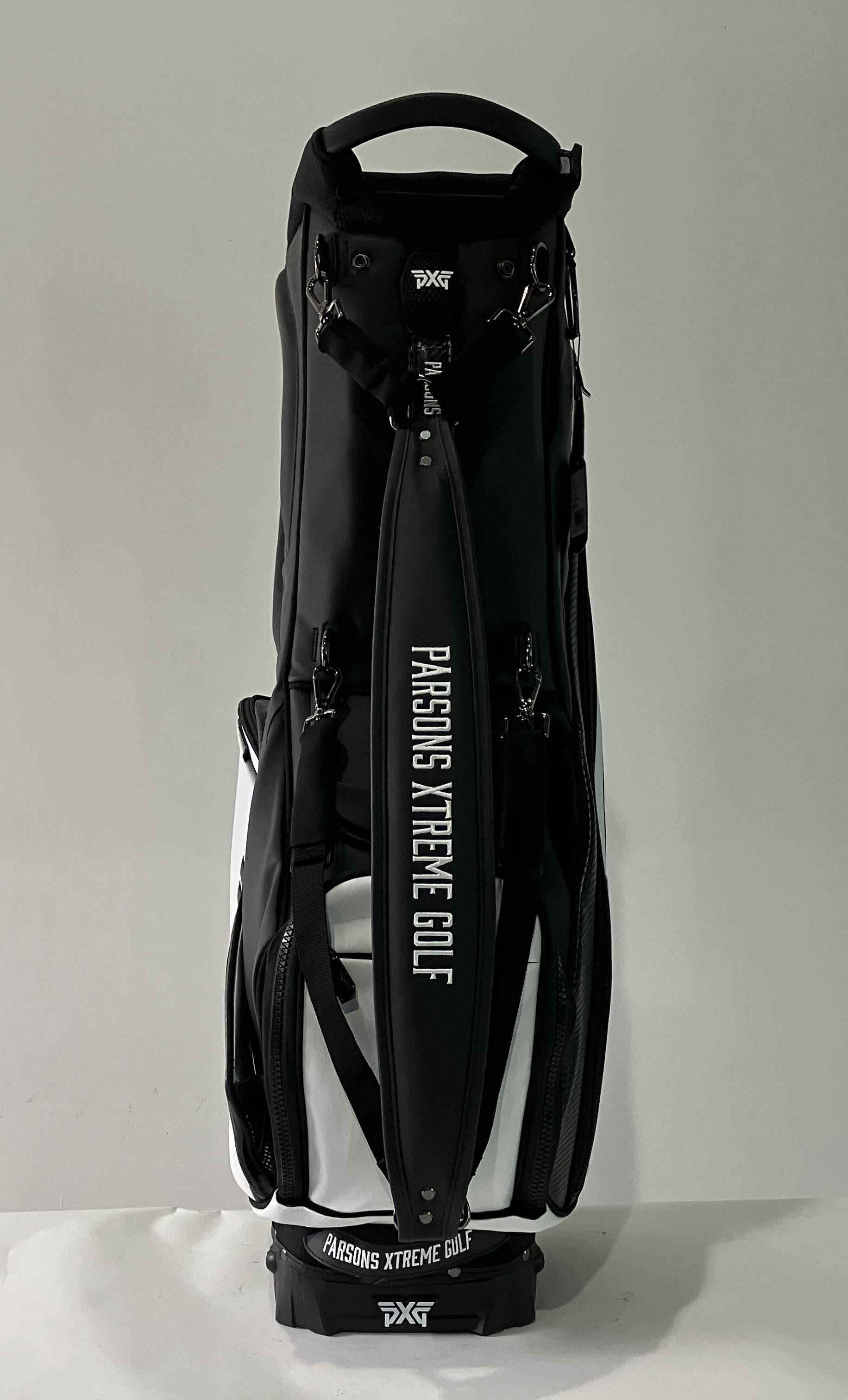 PXG Hybrid Stand Bag Black White 6-Way Divide Single Strap Golf Bag NEW ...