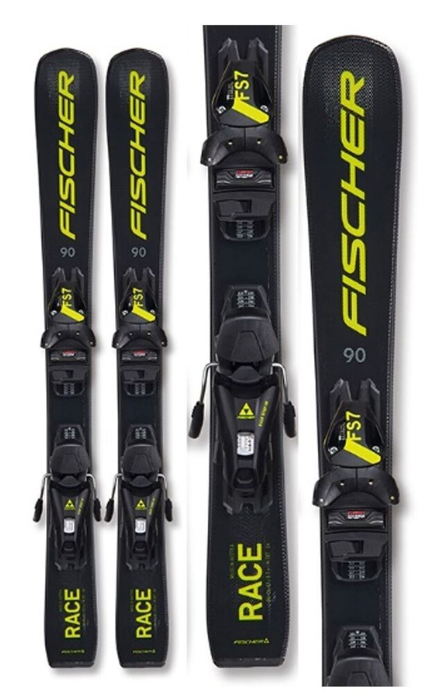 NEW FISCHER RC FIRE SKIS SIZE 140 CM WITH FISCHER FS7 BINDINGS ...