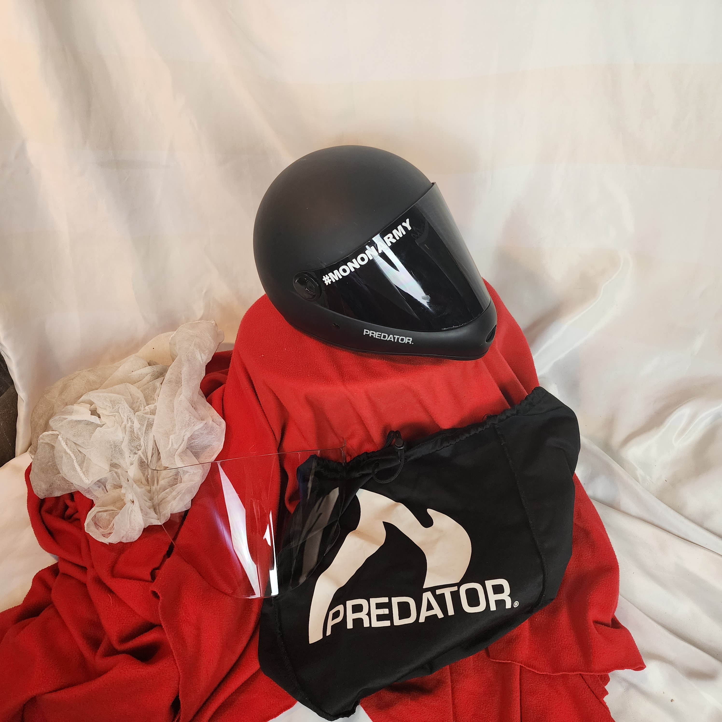 Predator Matte Black DH-6 Lightweight Fiberglass Riding Helmet with ...