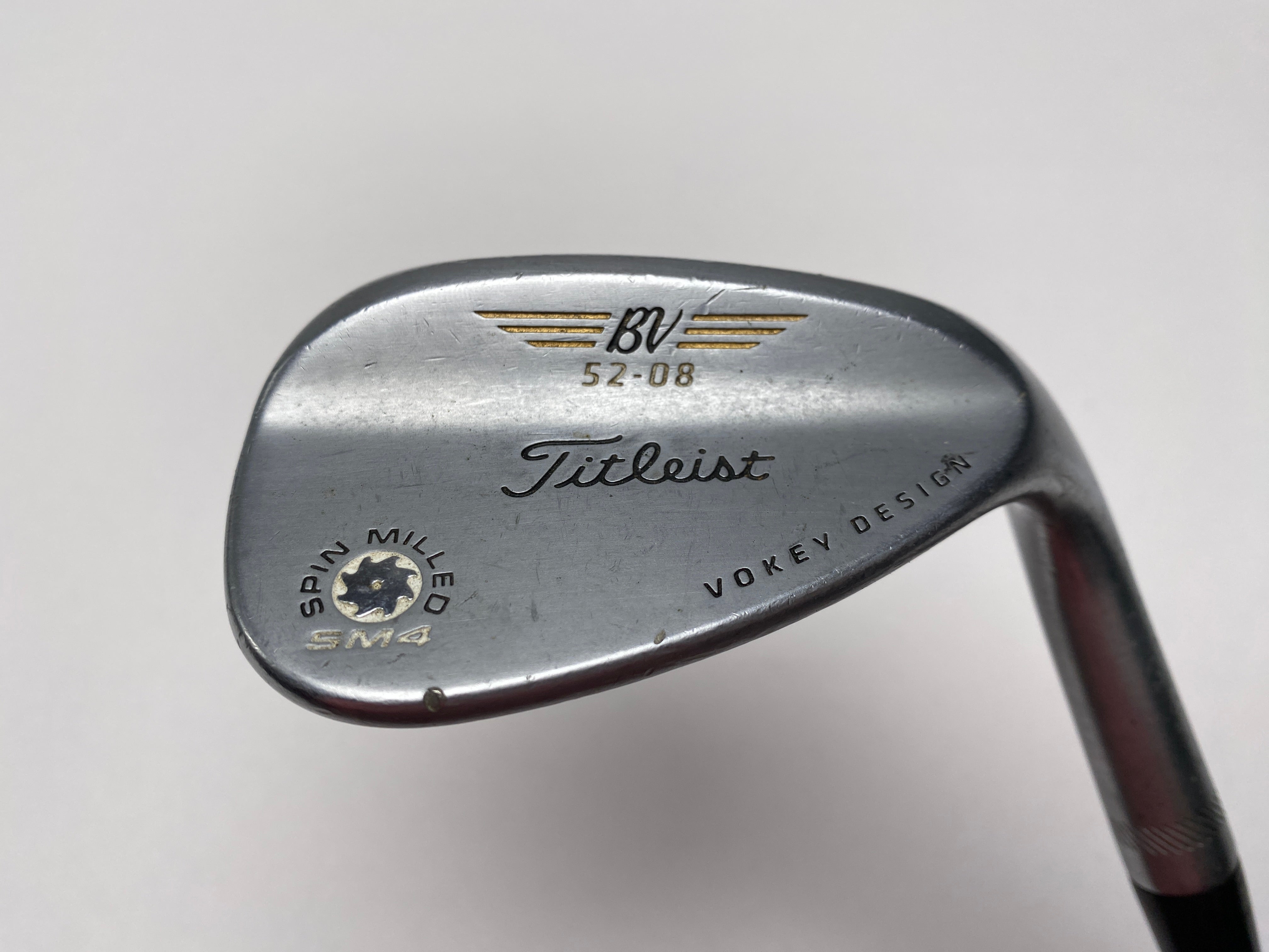 Titleist Vokey Spin Milled SM4 Chrome 52* 8 Bounce Wedge Steel Mens RH | SidelineSwap