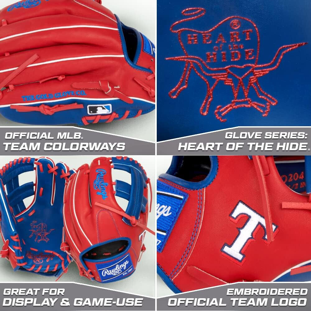 2023 Rawlings Heart of the Hide MLB Texas Rangers 11.5" Baseball Glove ...