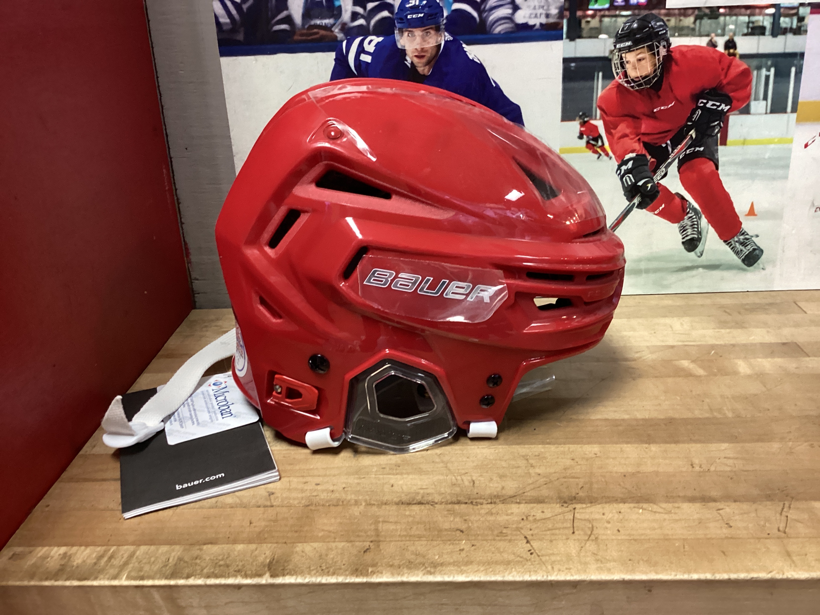 New small red Bauer Re-Akt 150 Helmet | SidelineSwap