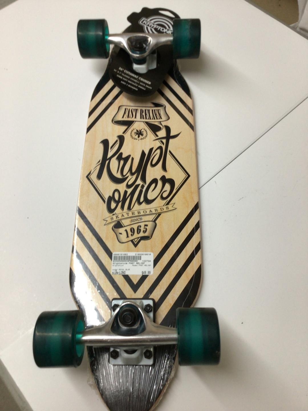 Used Kryptonics Fast Relief Long Skateboards Complete Boards | SidelineSwap