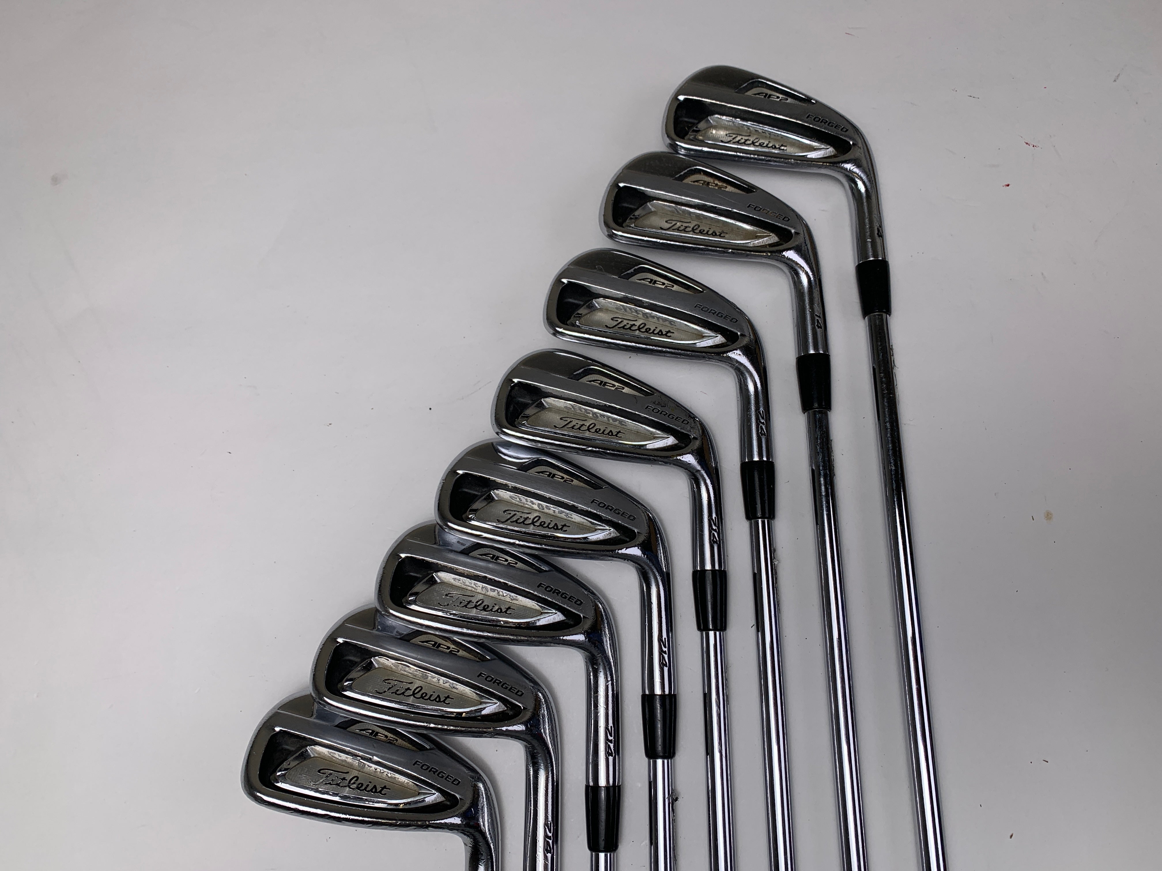 Titleist 714 AP2 Iron Set 4-PW+AW NS Pro 970 Stiff Steel Mens RH | SidelineSwap