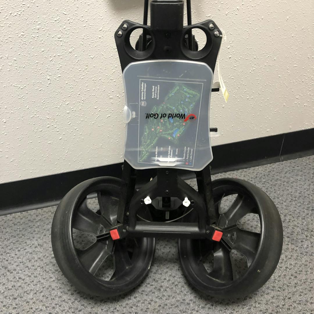 Used World Of Golf Pull Cart 2 Wheel Steel Golf Carts | SidelineSwap