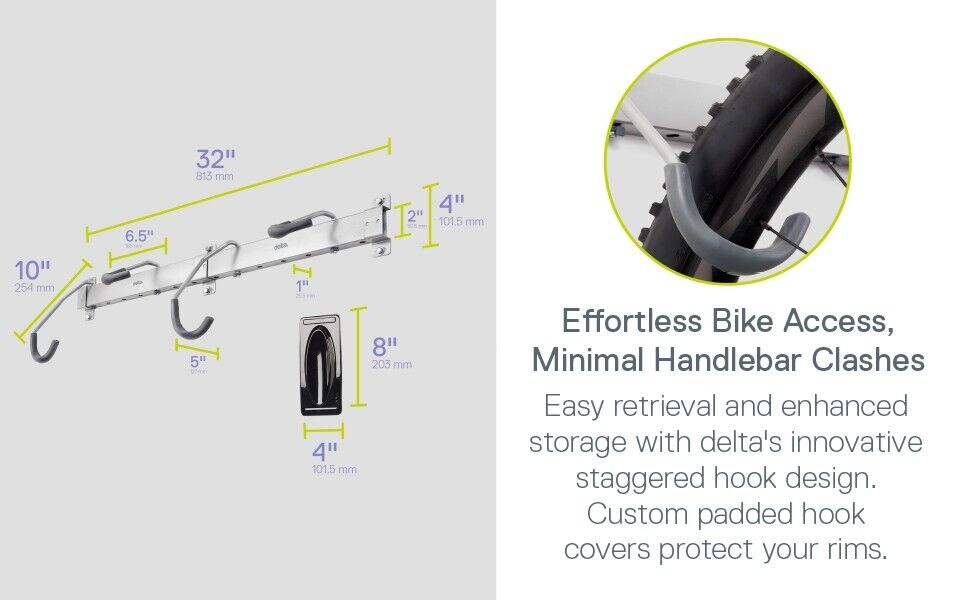 NEW Heavy Duty Delta Pivot Wall Mounted Garage 4 Bike Storage Rack 300 ...