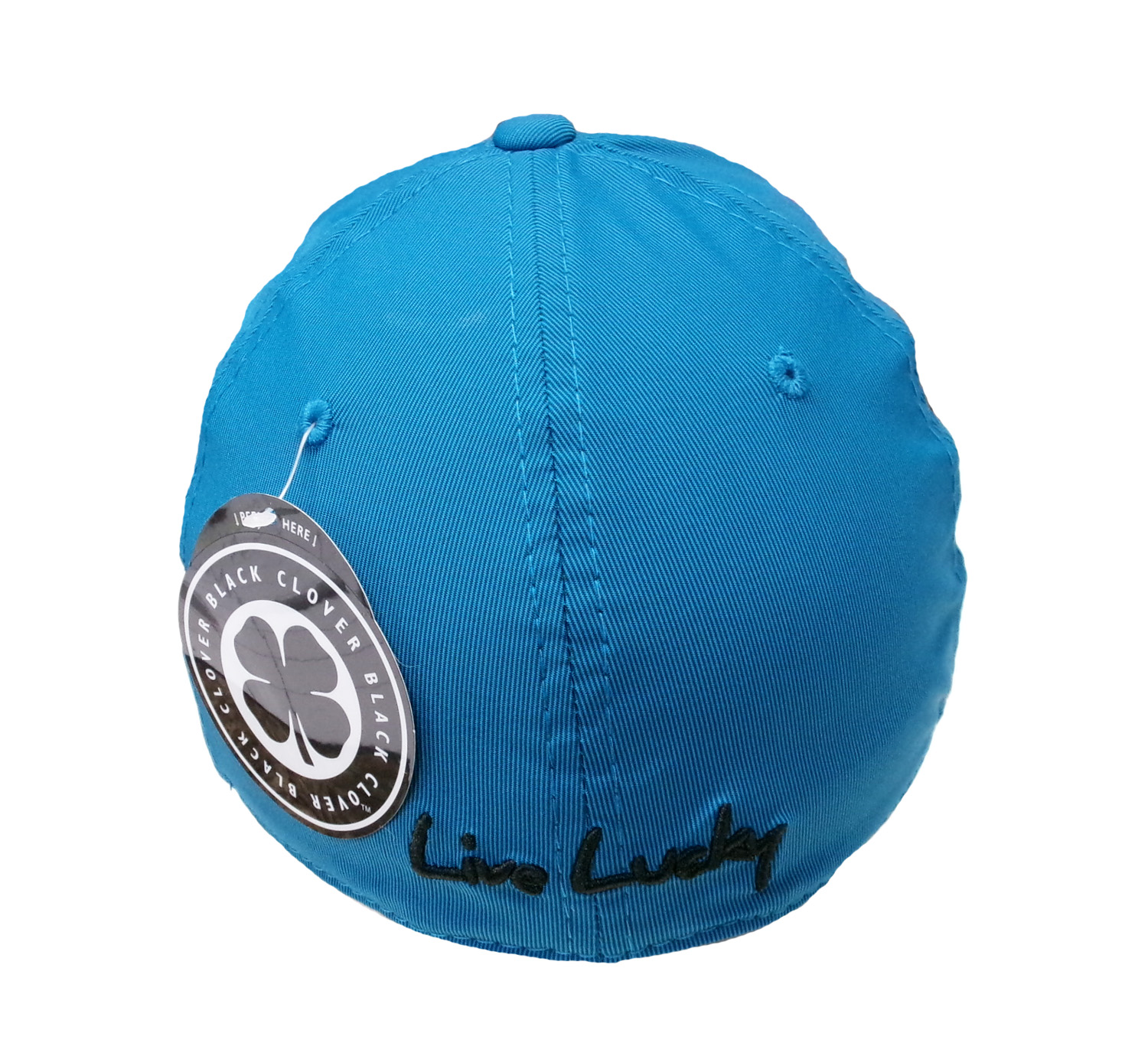 NEW Black Clover Live Lucky BC Pure Peacock Black/Blue Fitted L/XL Golf ...