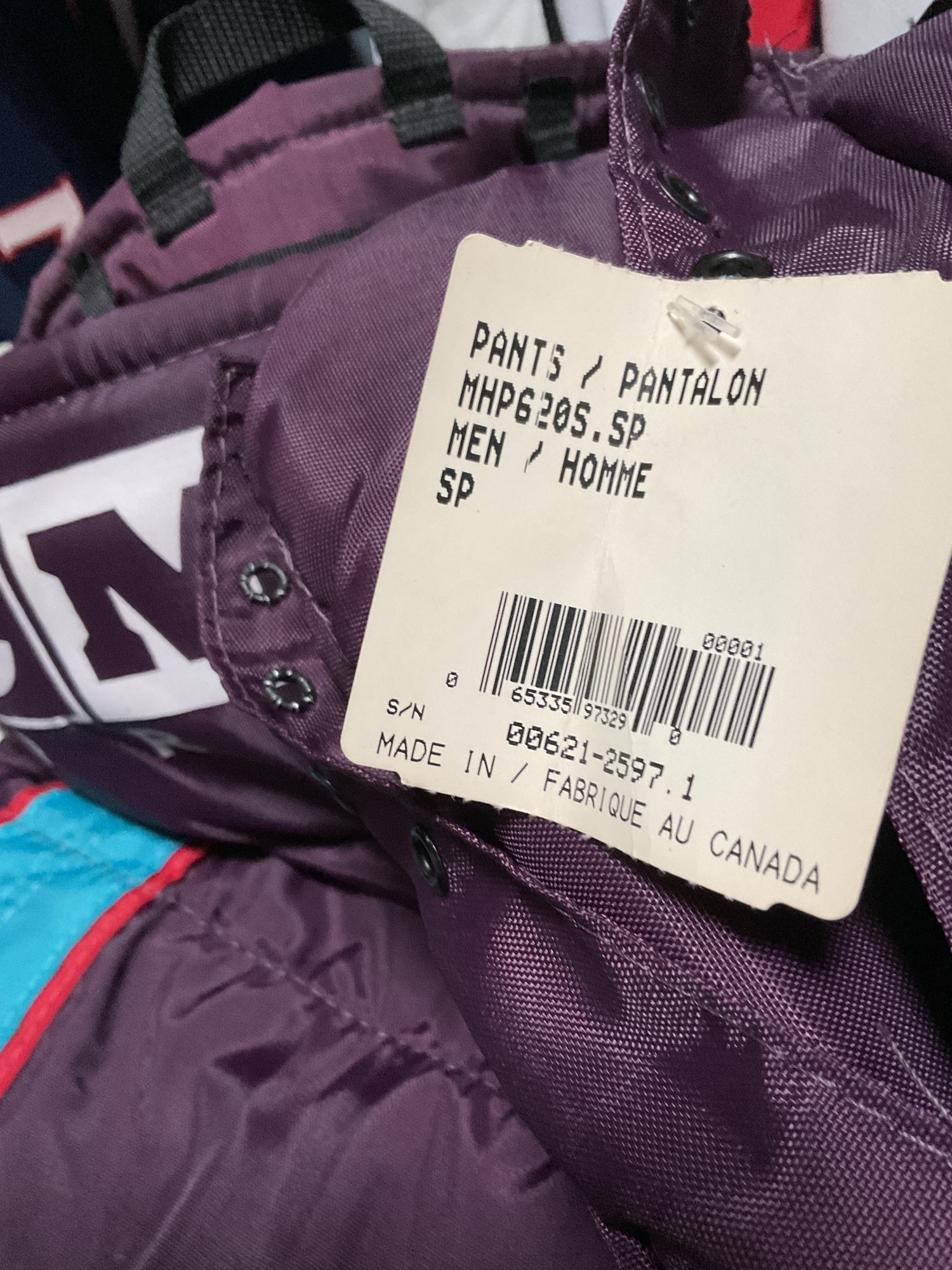 DETROIT VIPERS - IHL - CCM - PANT SHELLS - Purple - Pro Stock ...