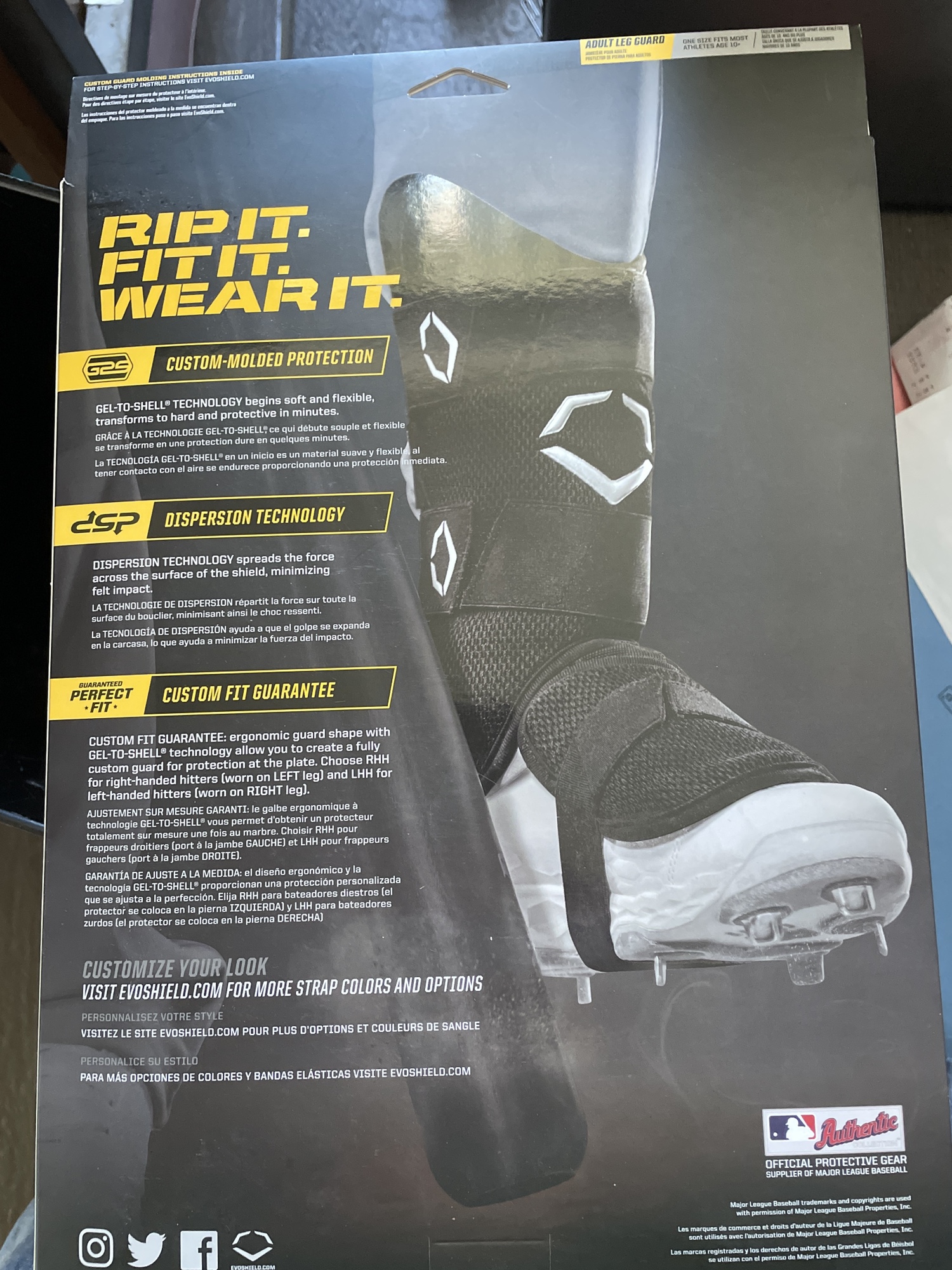 Black New Adult EvoShield PRO-SRZ Leg Guard Guards Leg guard | SidelineSwap