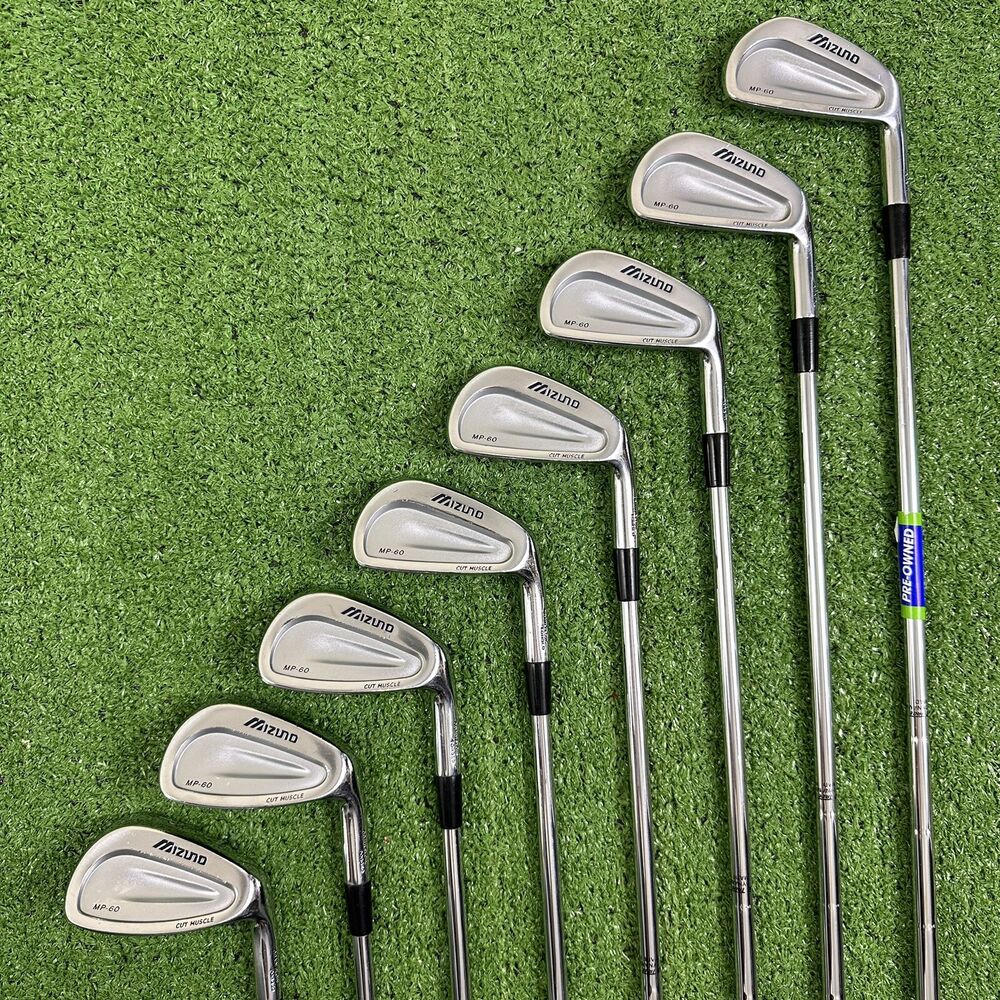 Mizuno MP 60 Cut Muscle Iron Set 3-PW Forged Dynamic Gold S300 Stiff ...