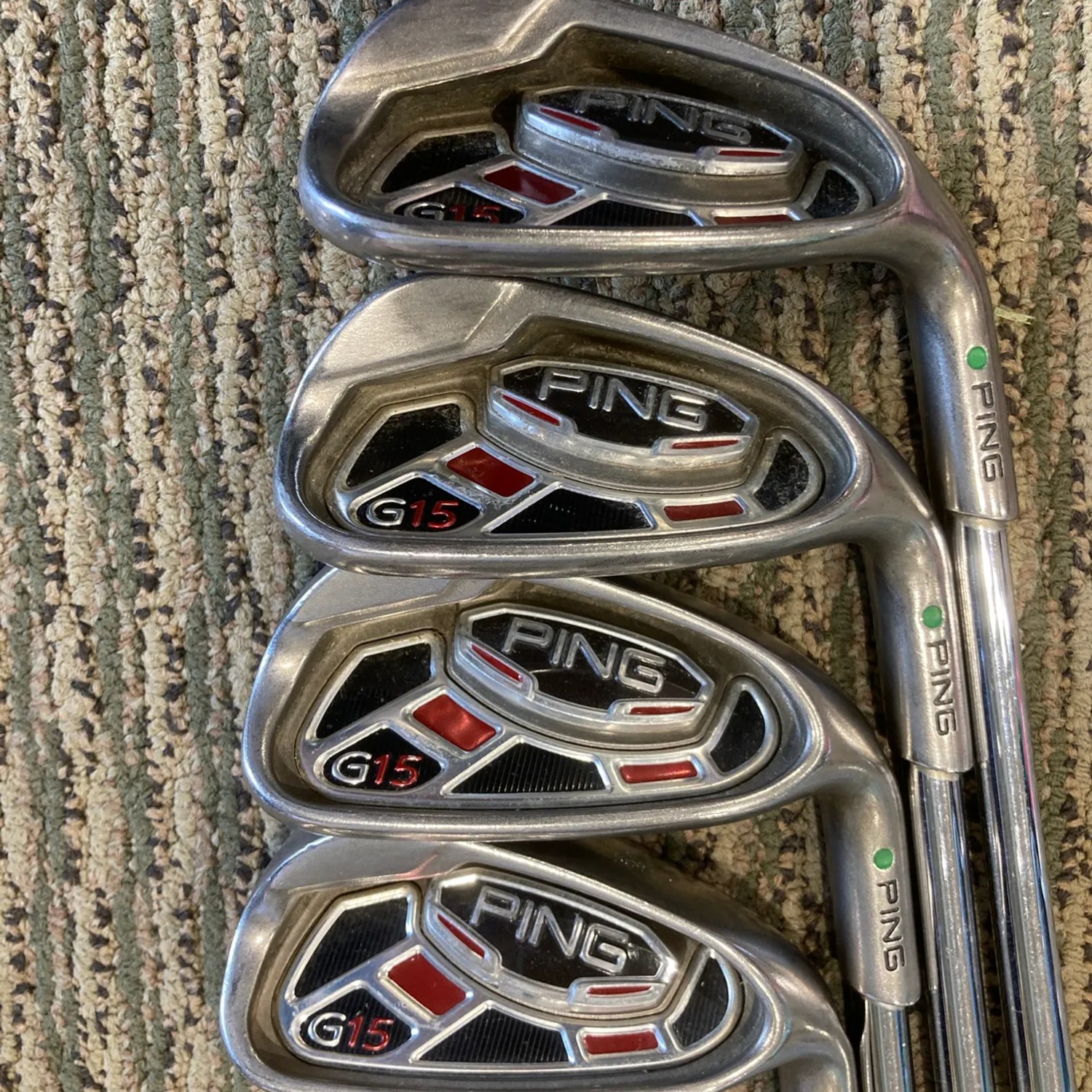 Used Men's Ping G15 Right Handed Iron Set Regular Flex Steel Shaft (4-9 ...