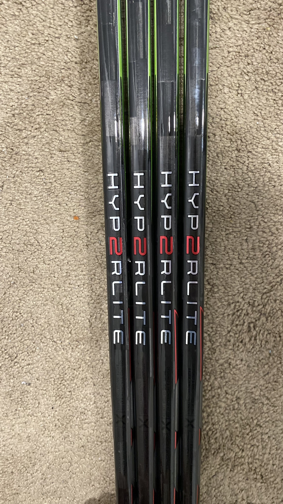 4-PACK New Intermediate Bauer Left Hand Vapor Hyperlite 2 Hockey Stick ...