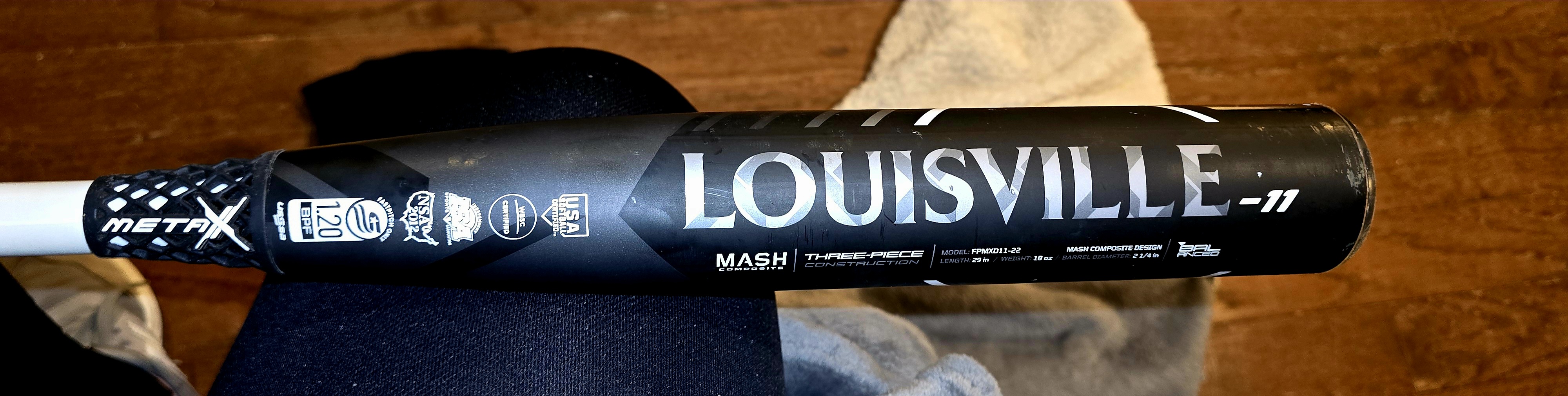 Used 2022 Louisville Slugger Composite Meta Bat (-11) 18 oz 29 ...