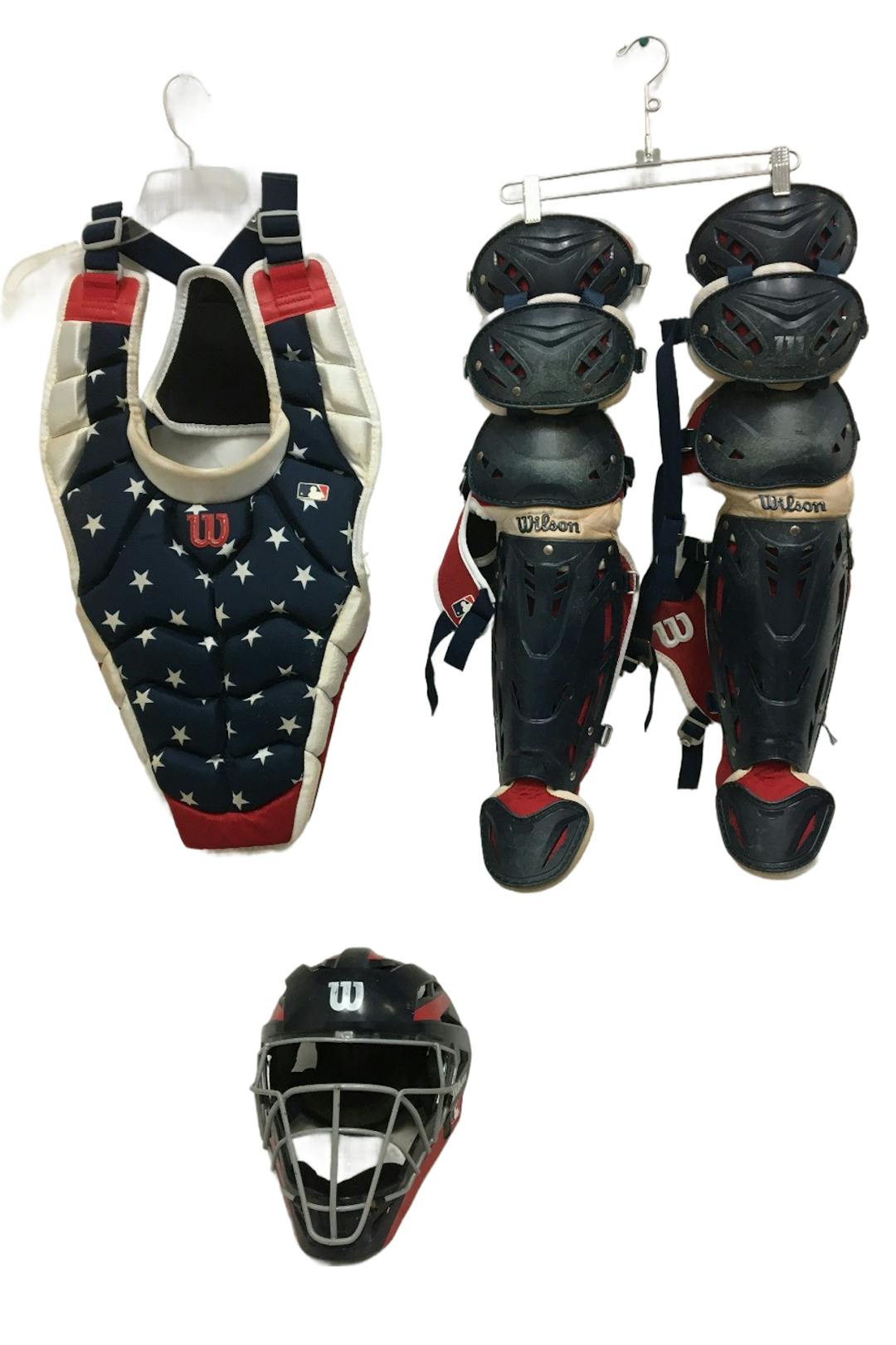 Used Wilson Pro Stock Usa 12-15 Intermediate Not Nocsae Catchers Set ...