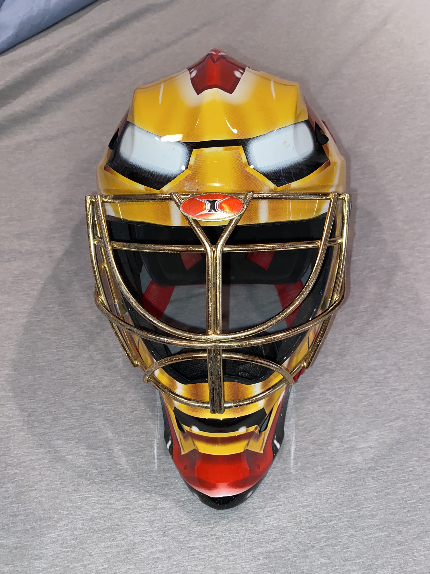 Used Itech 1400 Marvel Hero Iron Man Goalie Mask- Senior | SidelineSwap