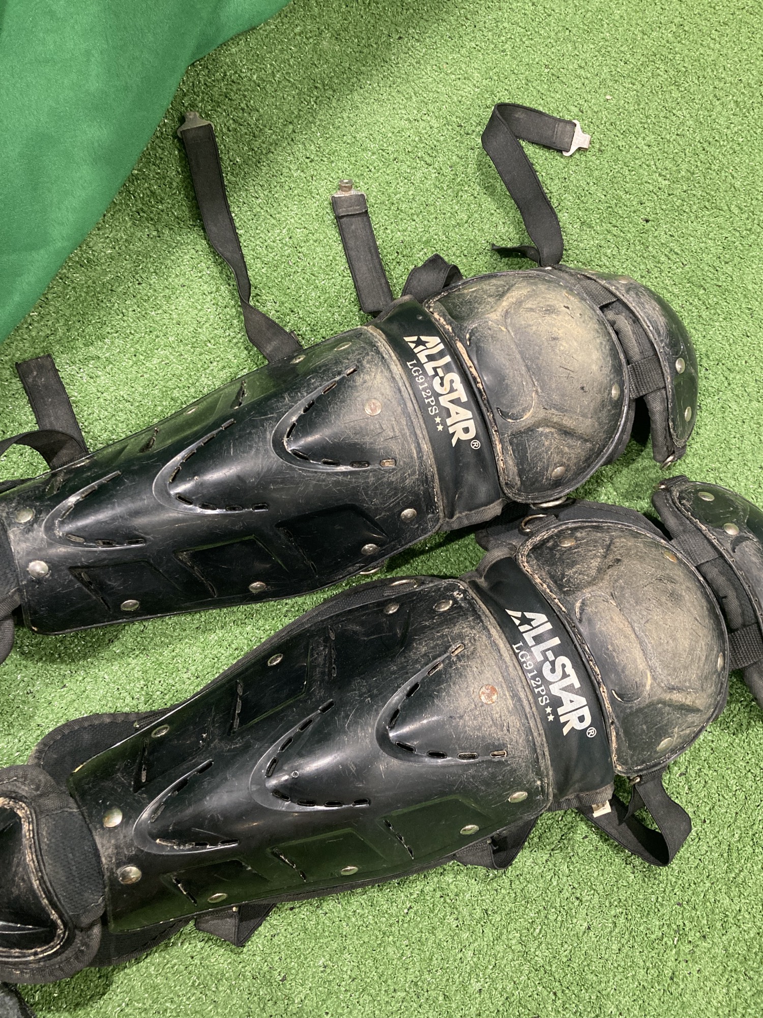 Black Used Youth All Star LG912LS Catcher's Leg Guard | SidelineSwap