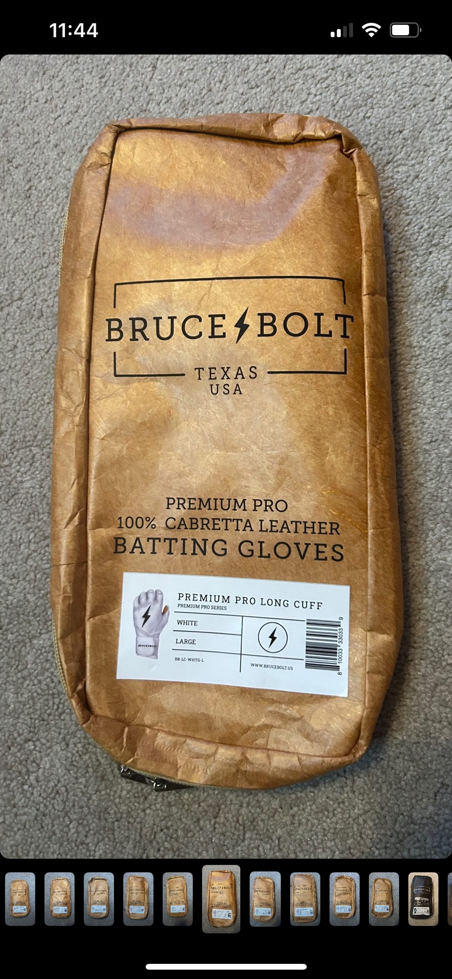 Large White Long Cuff Bruce Bolts | SidelineSwap