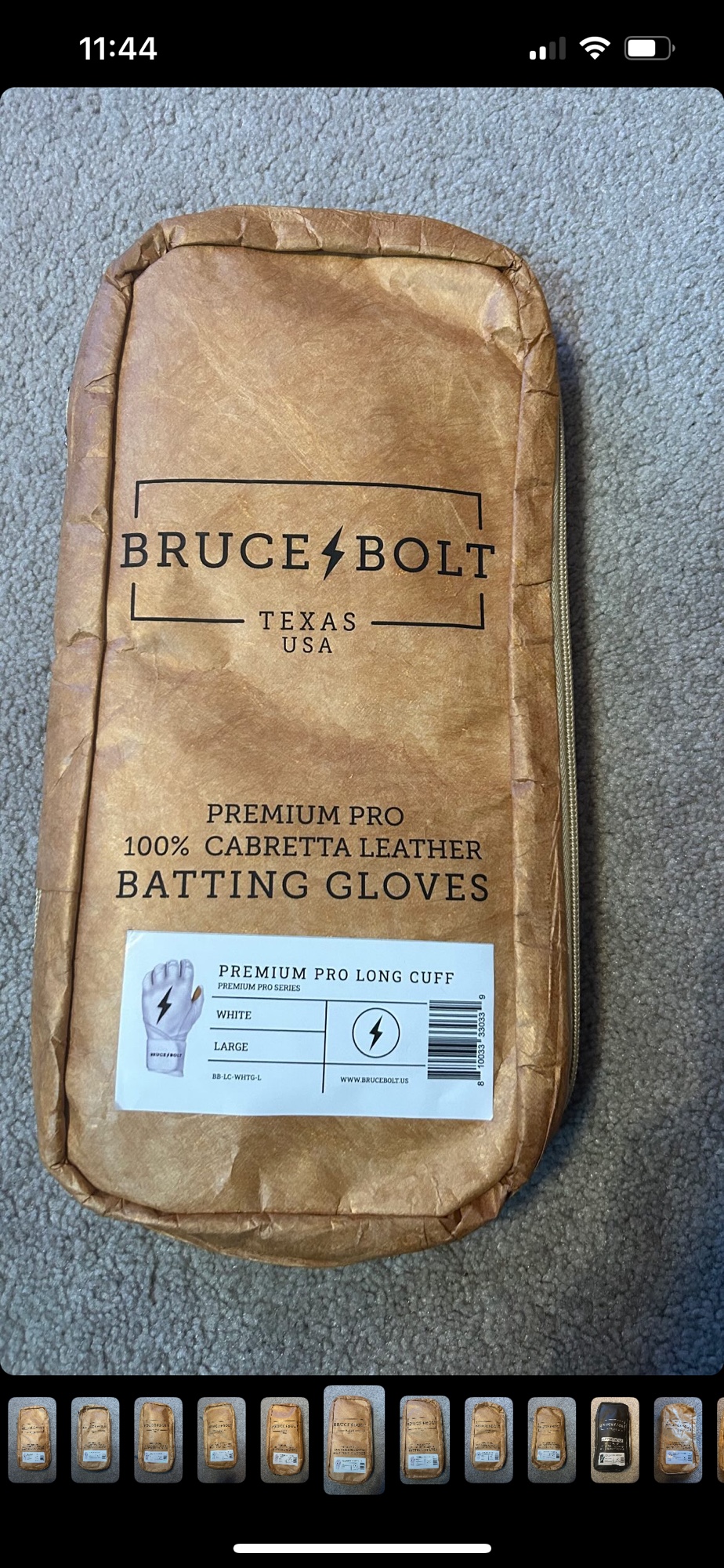 Large White Long Cuff Bruce Bolts | SidelineSwap